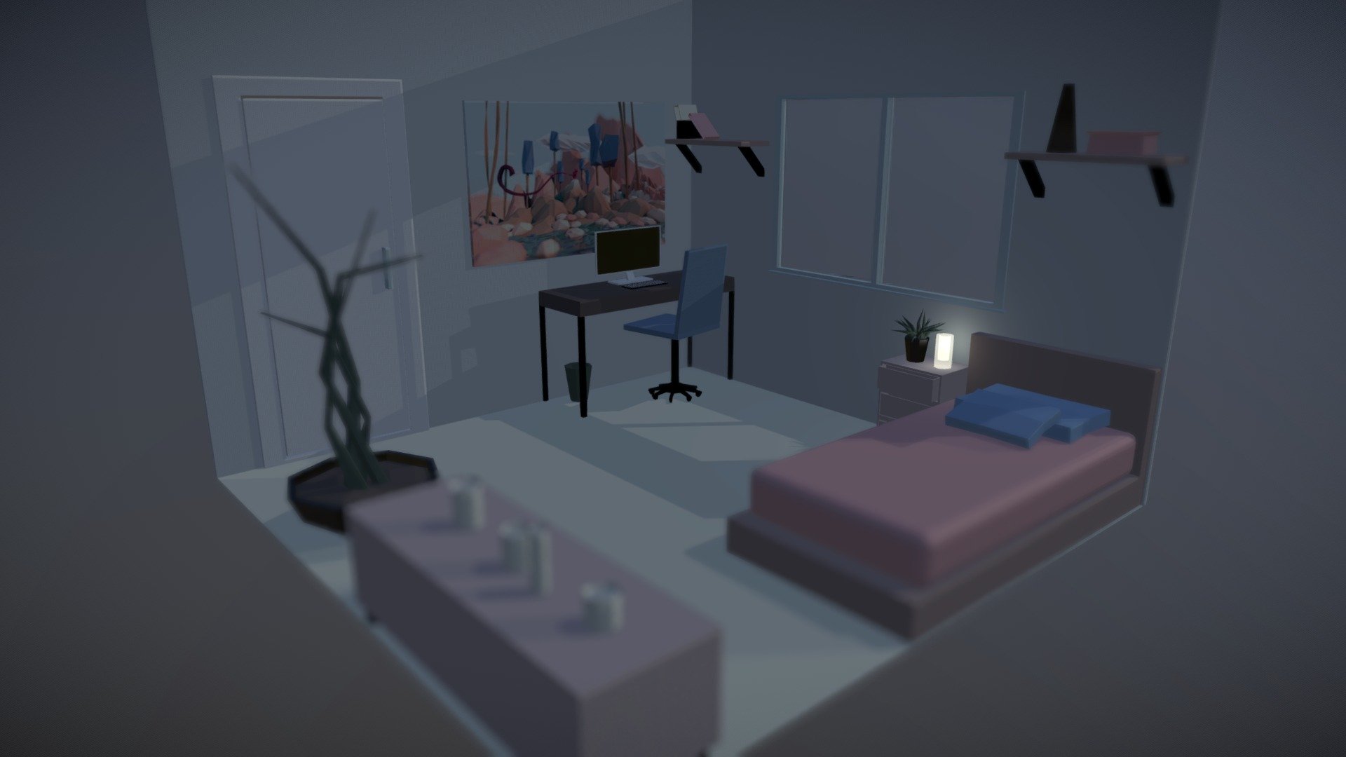 Room_twilight - 3D model by LenaSnaga [3c5097a] - Sketchfab