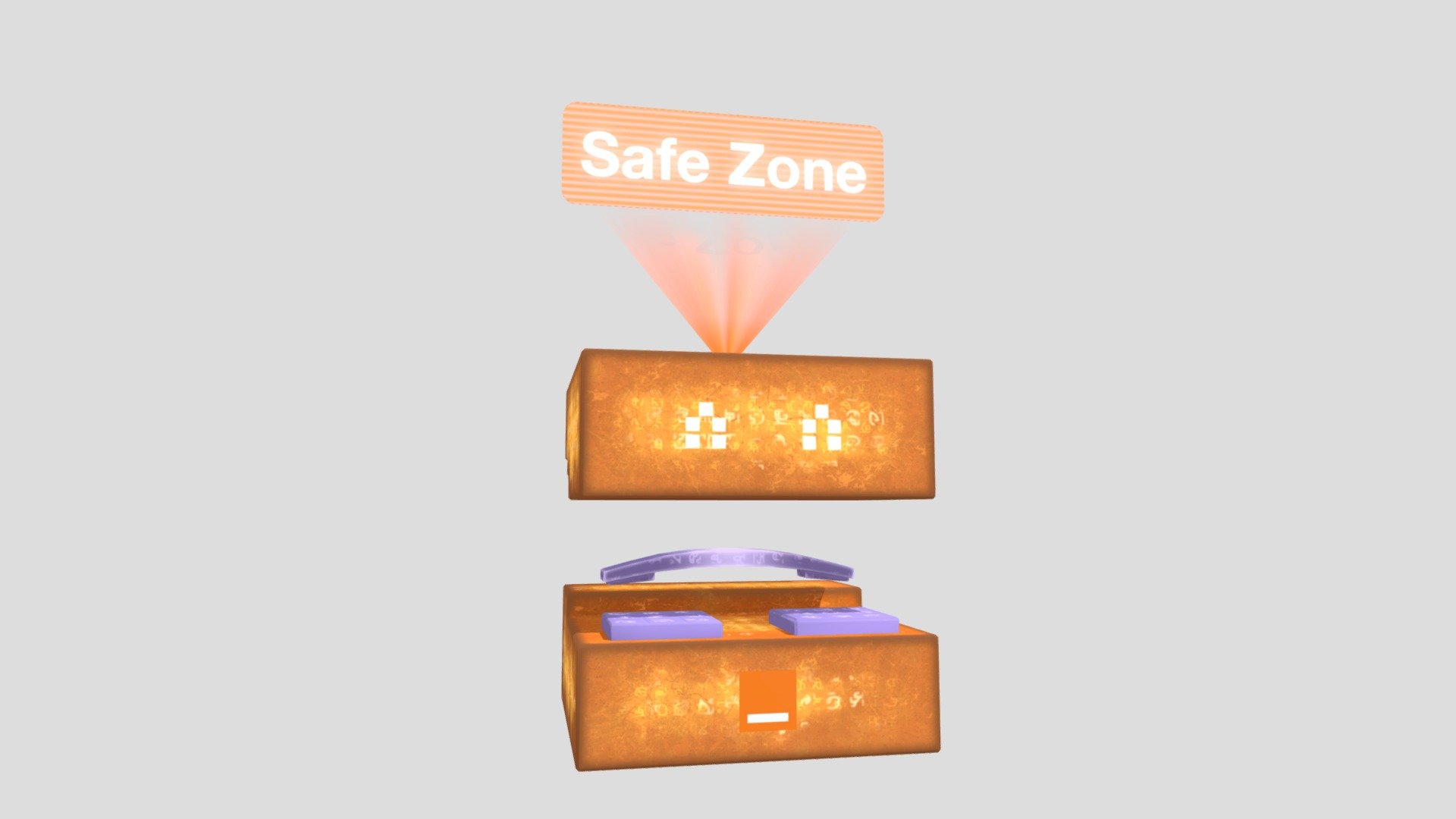 Orange Safe Zone [Purple Cube] Phone - Download Free 3D model by ...