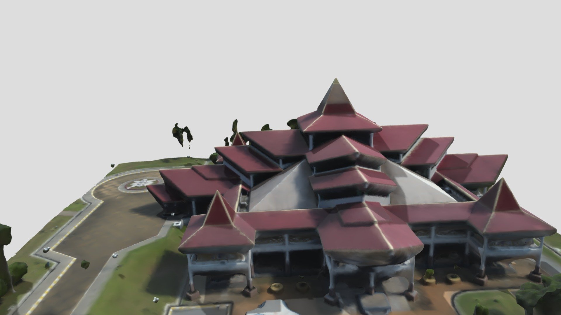 Dewan PBB Petra Jaya Sarawak - Buy Royalty Free 3D model by dpmedia ...