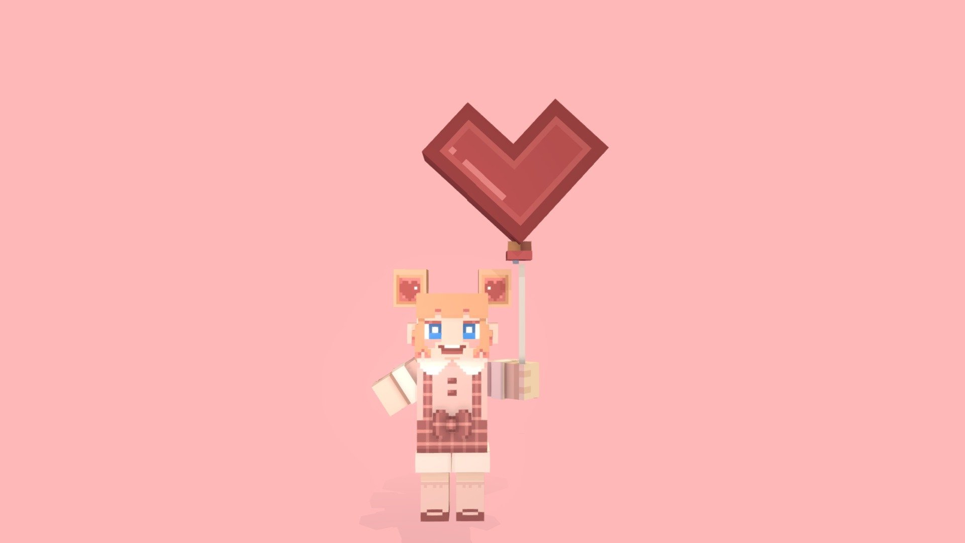 Girl with balloon - blockbench - 3D model by Best.V (@Best_Long ...