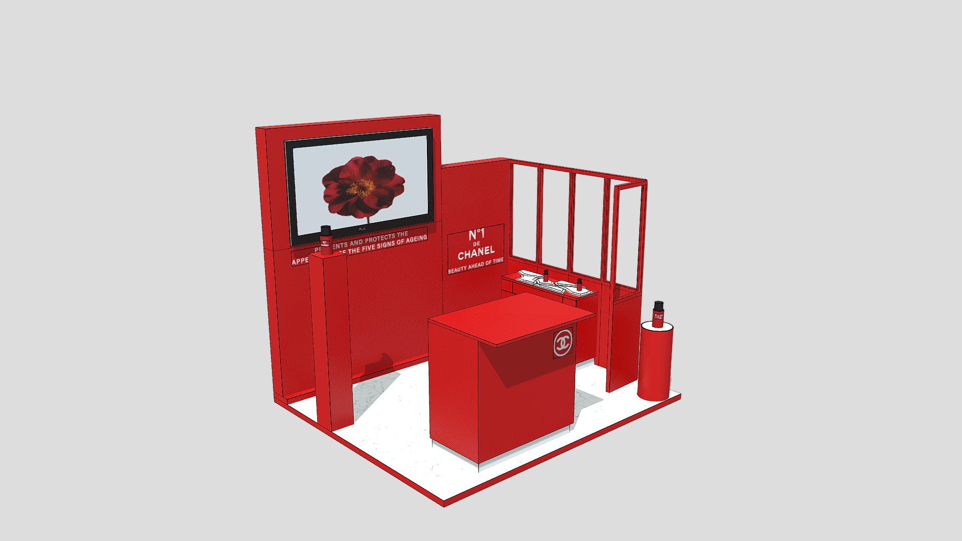 CHANEL BOOTH(n1) - 3D model by Hassen (@hasen3d) [3c57042] - Sketchfab