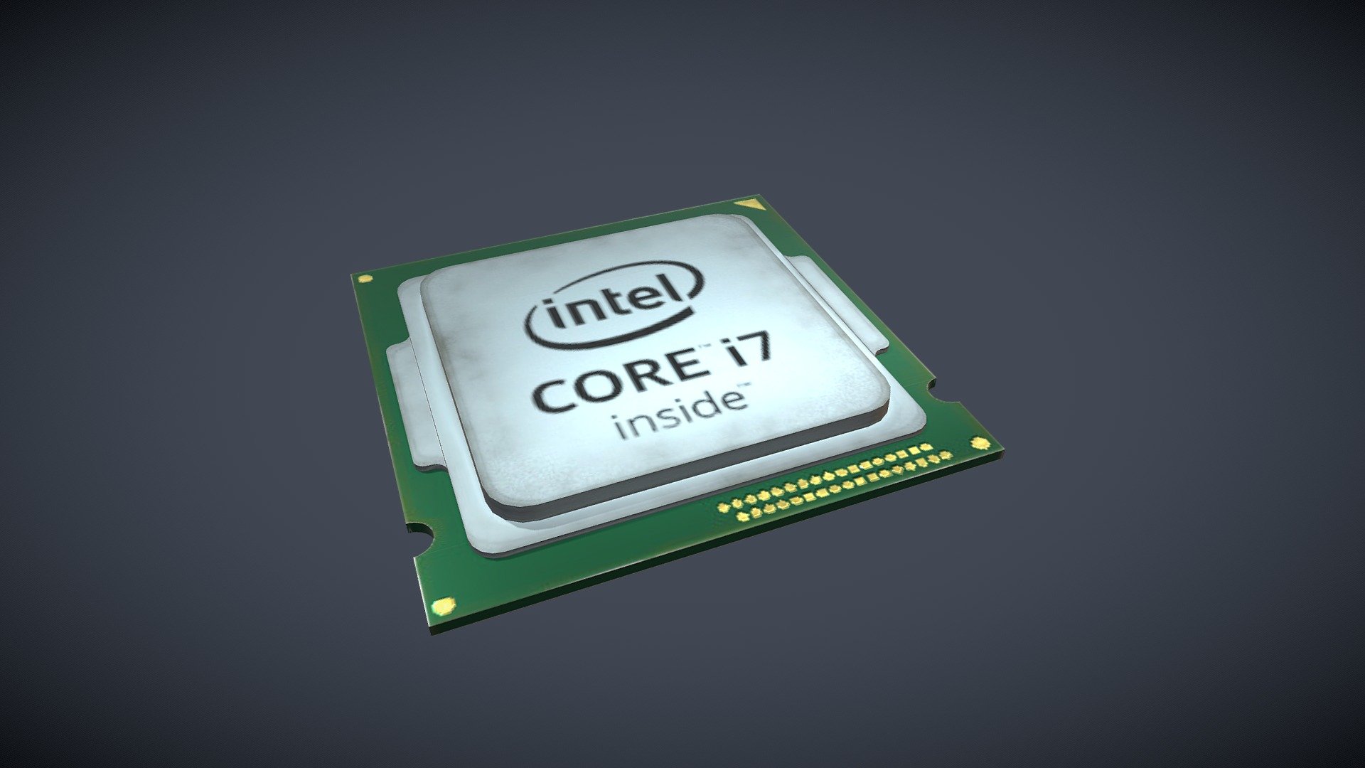 Computer processor (chip) - Download Free 3D model by MaarenMaes ...