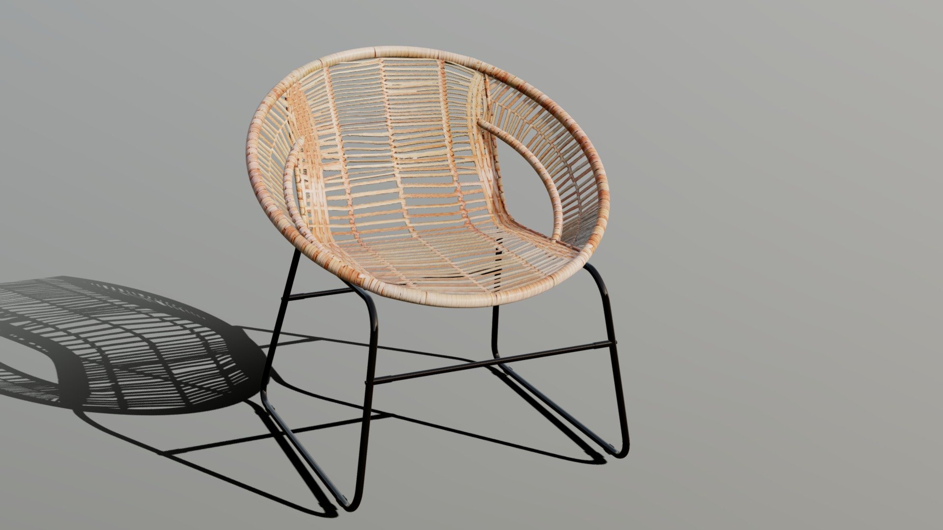 Wicker Chair Low Poly (Free Download) - Download Free 3D model by Kless ...