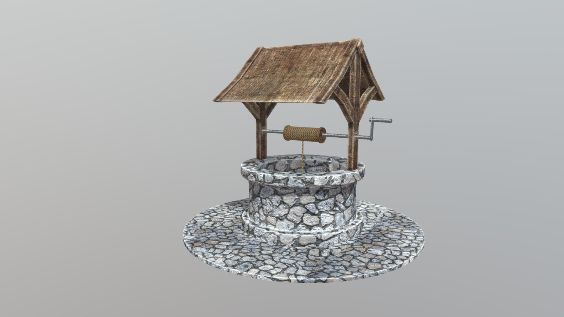 Old Well With Pulley - 3D model by francisvadde77 [3c5913c] - Sketchfab