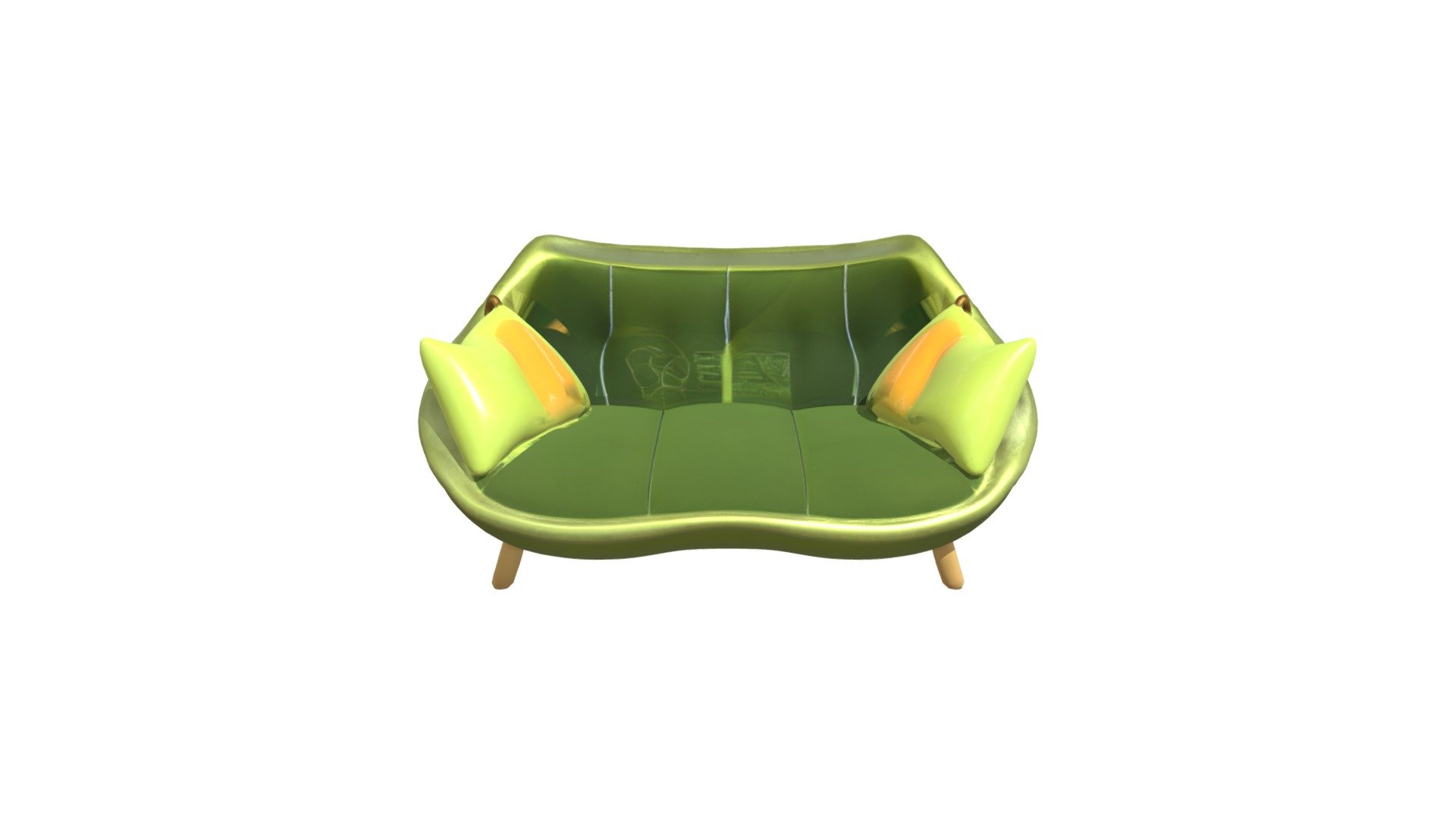 Avocado-themed couch - 3D model by xuyuechenuibe [3c5c48e] - Sketchfab