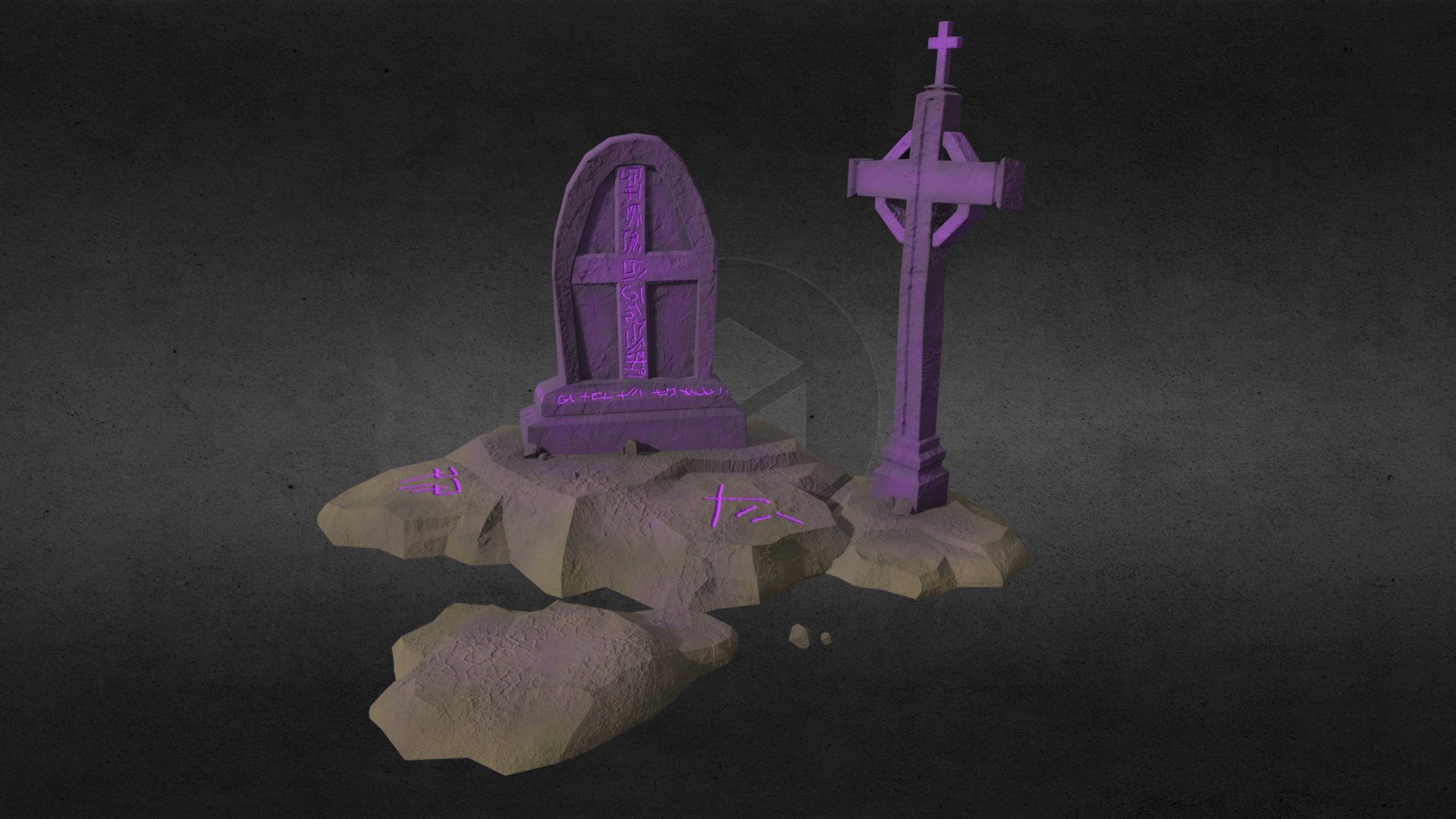 Gravestones - 3D model by danni_the_ghost [3c5f8c1] - Sketchfab
