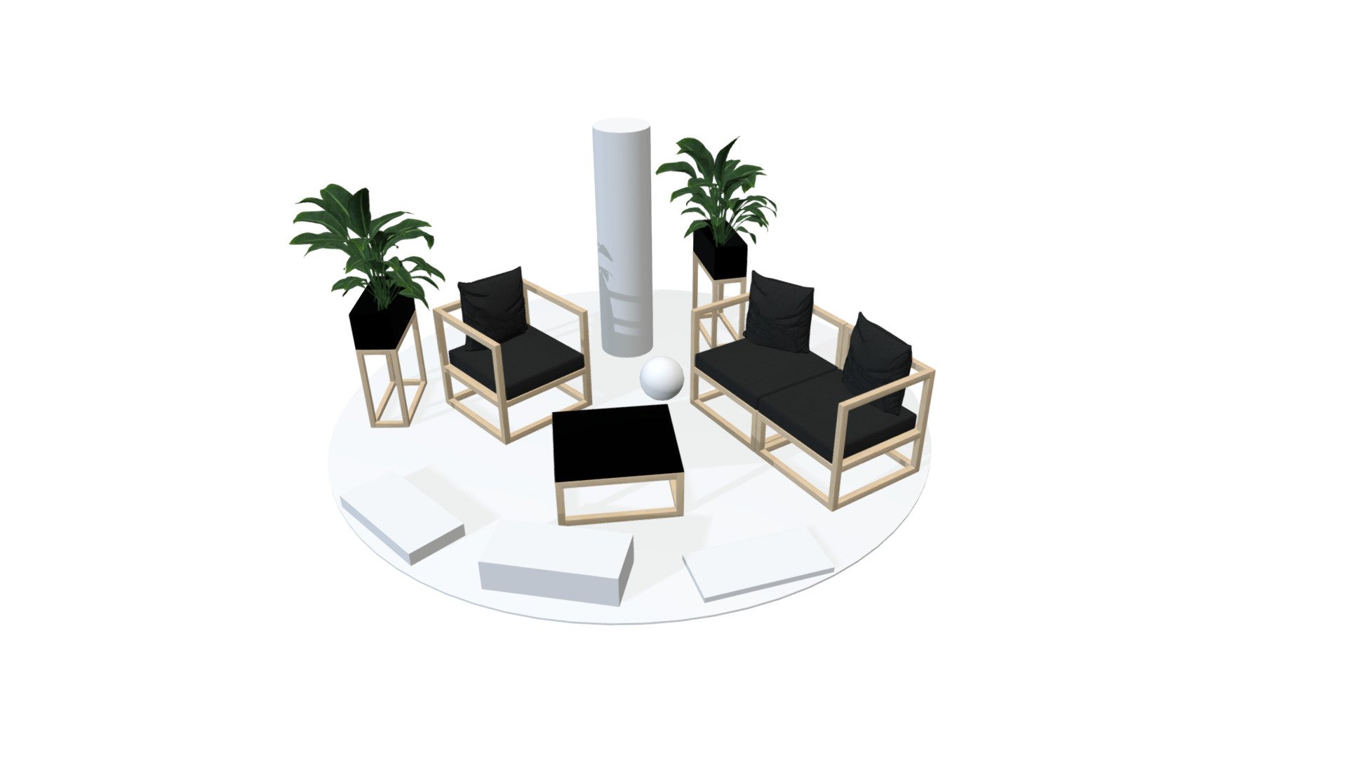 Lounge Setting - 3D model by form70.com [3c6049e] - Sketchfab
