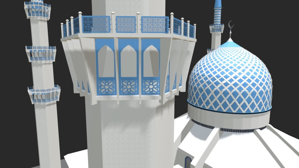 Shah Alam, Blue Mosque - Download Free 3D model by Dolores (@upto21 ...