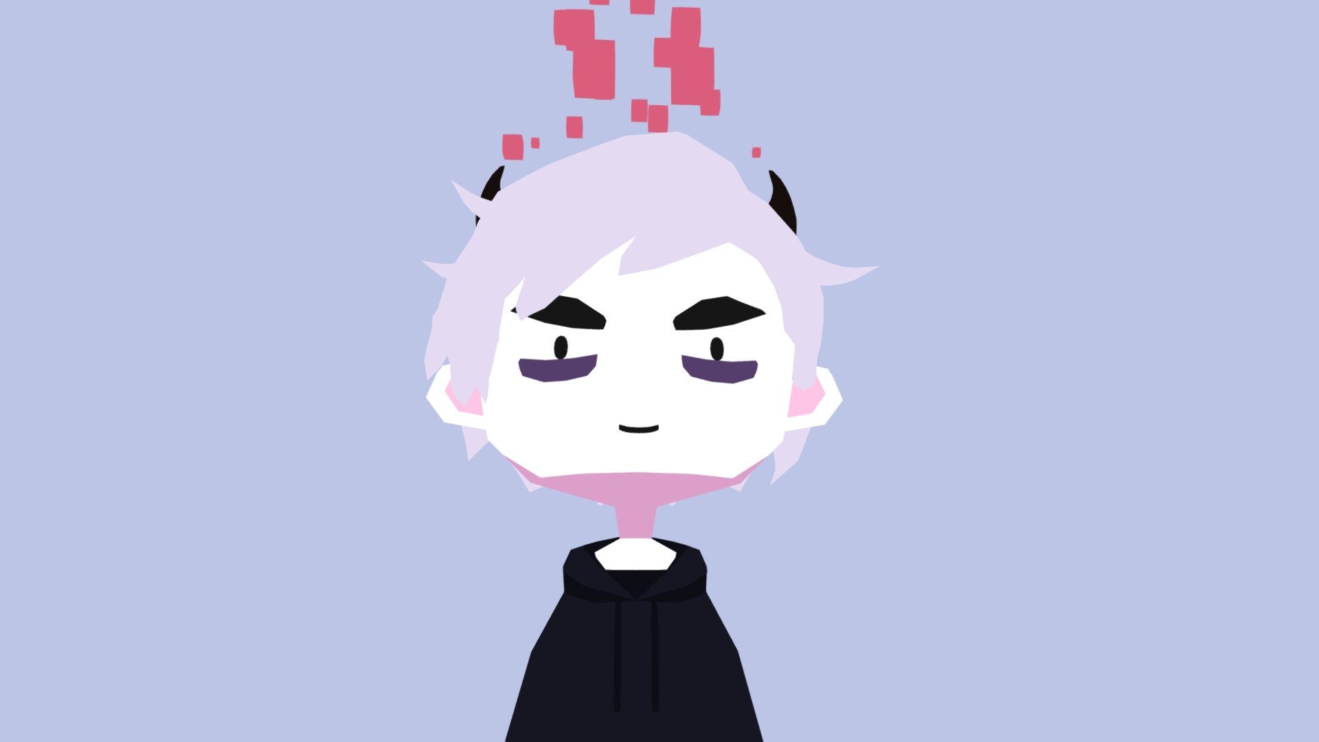 Smug cute flat shaded cartoon boy - 3D model by Alex Sandén ...