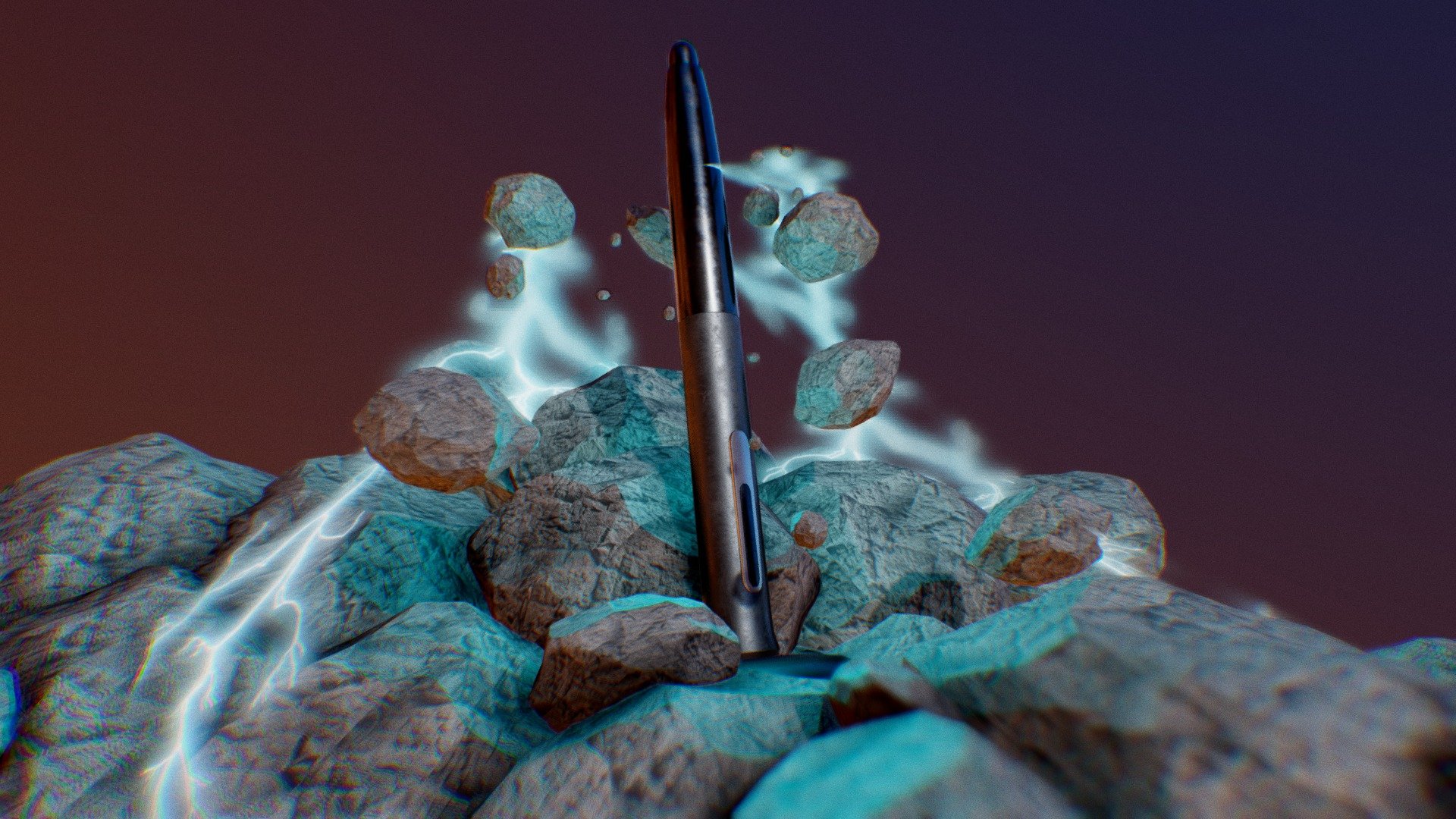 SWORD IN THE STONE - Download Free 3D model by Fred Drabble ...
