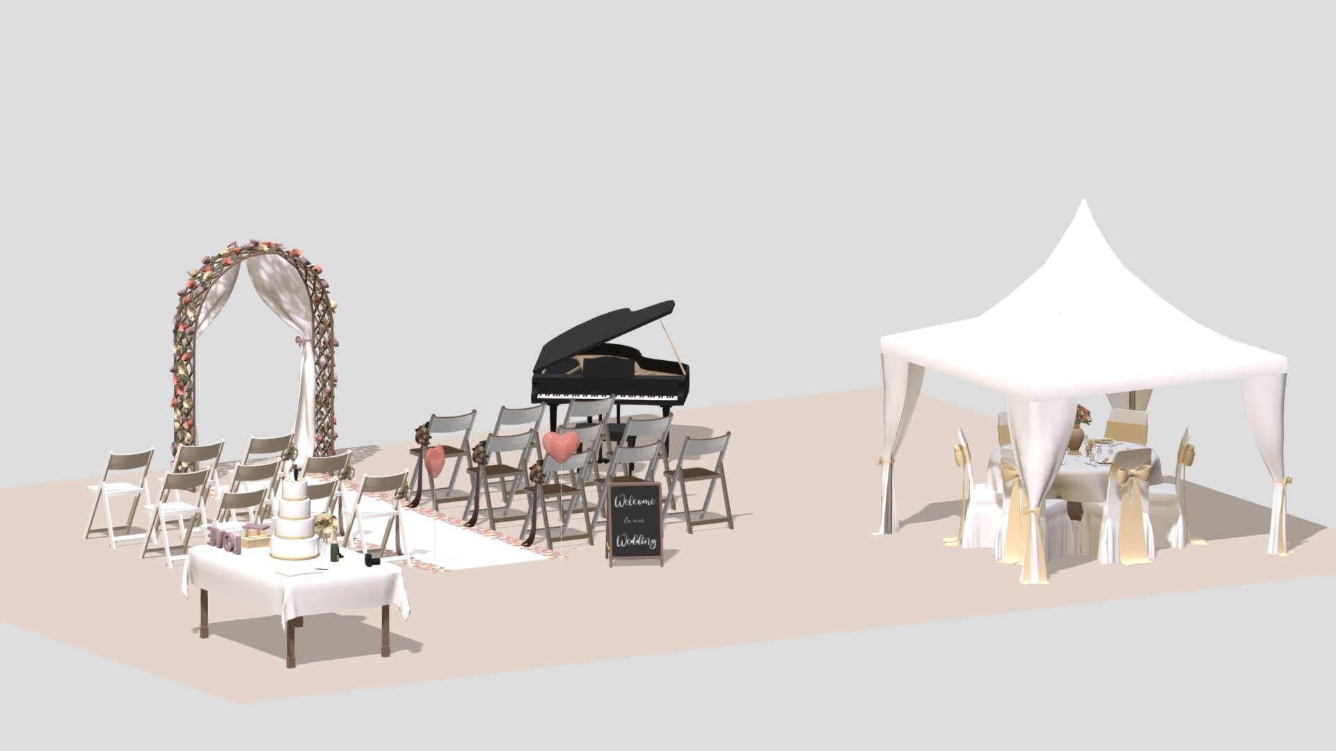 Outdoor Wedding - Buy Royalty Free 3D model by ApprenticeRaccoon ...