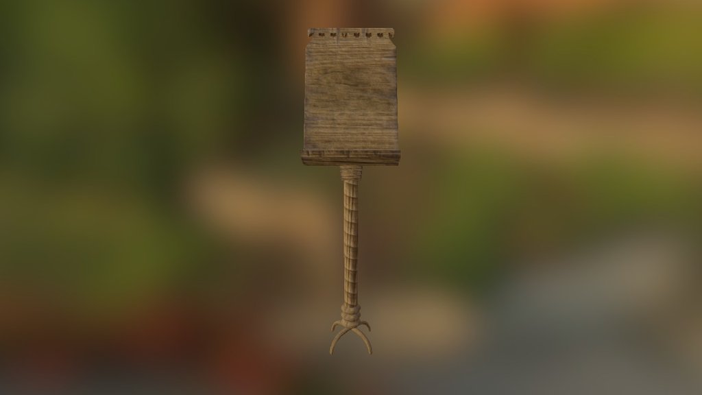 Paper Stand - 3D model by Chris (@cjbgameart) [3c67d8d] - Sketchfab