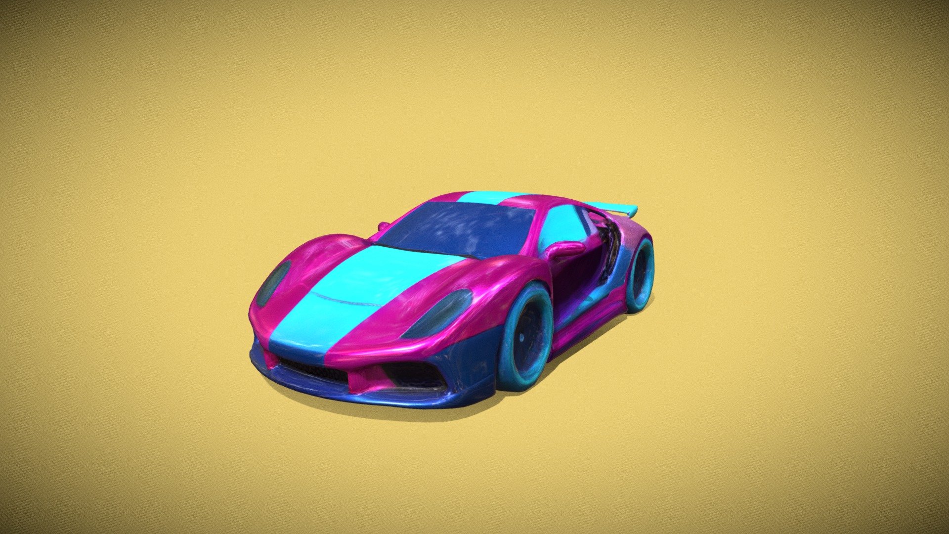Futuristic sports car with aerodynamic design - Download Free 3D model ...