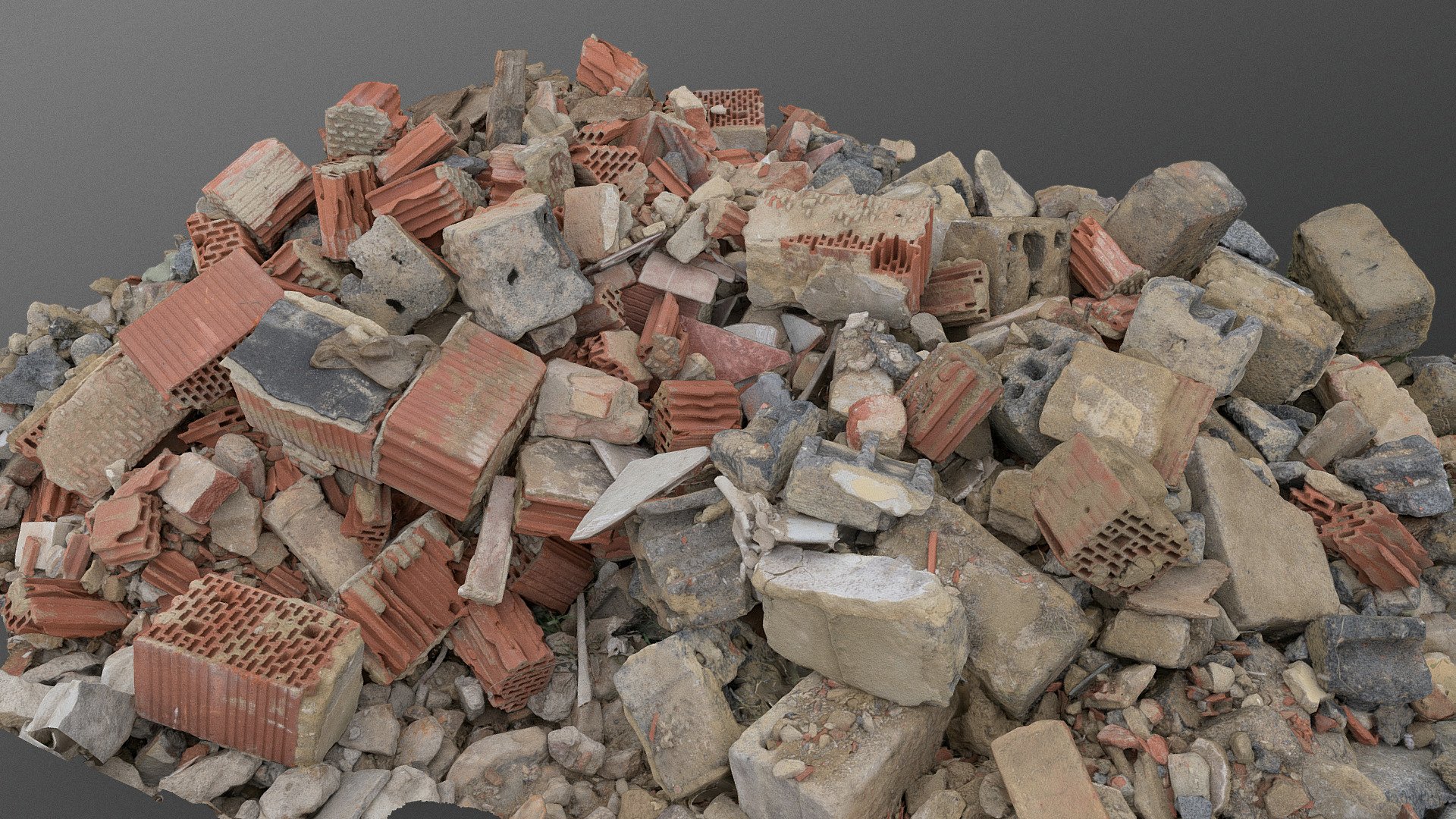 Big rubble pile - Buy Royalty Free 3D model by matousekfoto [3c6bebf ...