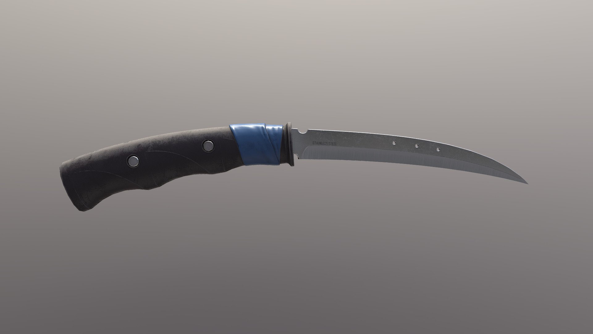 Simple kitchen knife - game ready - 3D model by wulf (@wooooolf ...