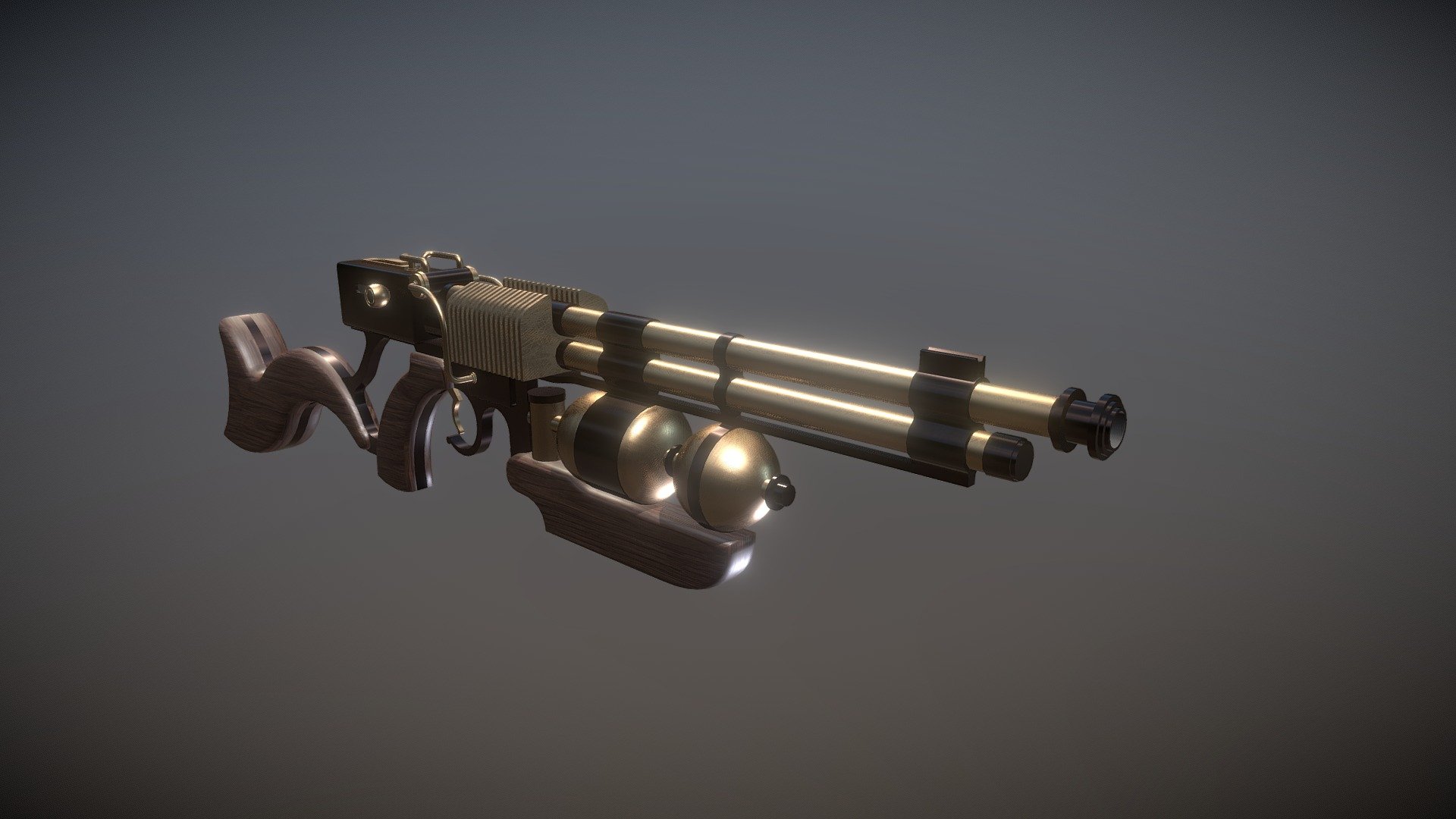 Steampunk Rifle - 3D model by stk13 [3c6dfe2] - Sketchfab