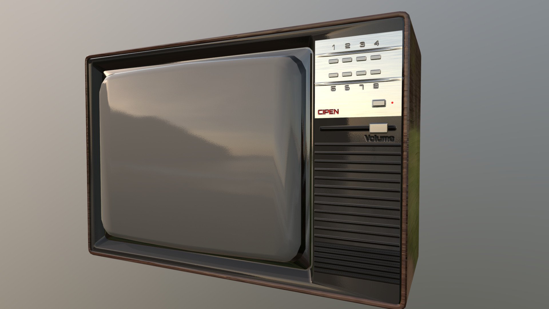 Old TV - 3D model by Fzer0 (@Fzero11) [3c7233a] - Sketchfab