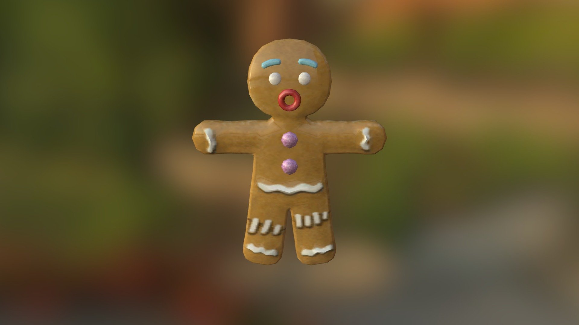 Gingerbread Man - 3D model by Gilkil [3c72a49] - Sketchfab
