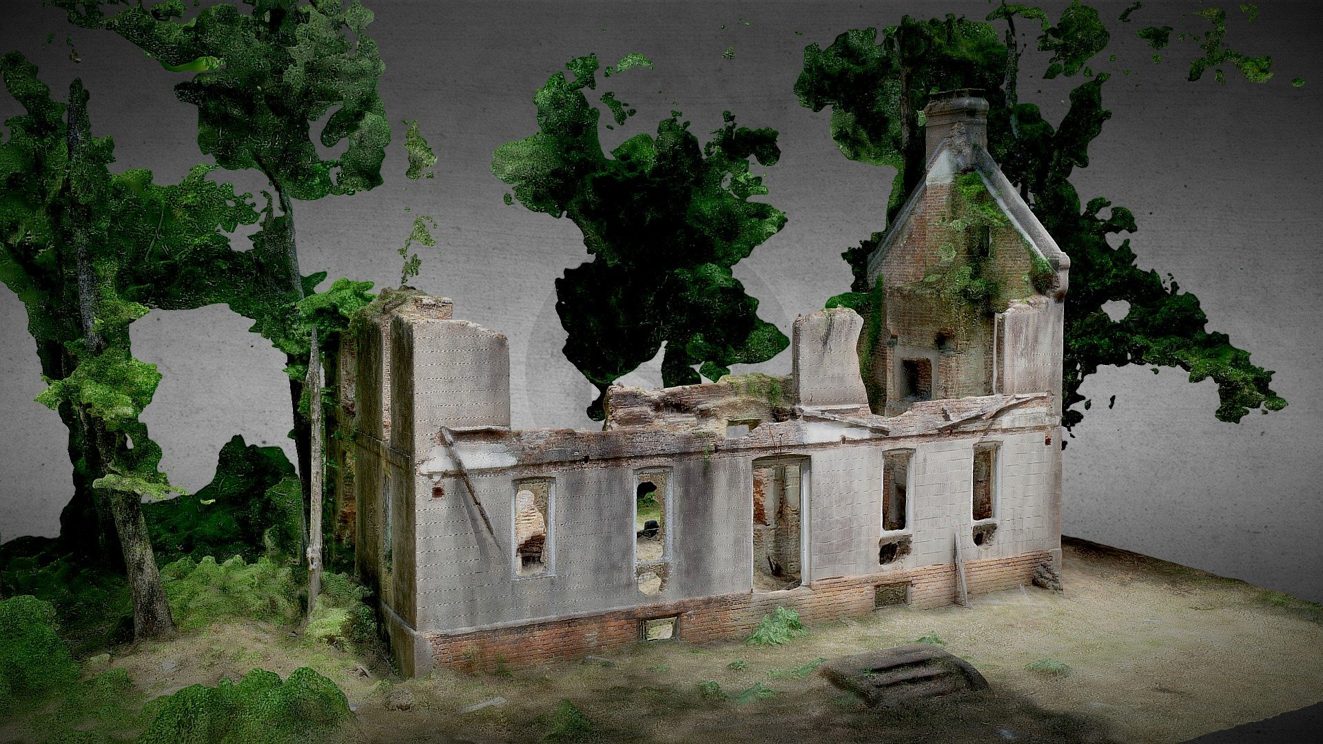American Ruins: Comingtee Plantation - 3D model by Brenkert Drone ...