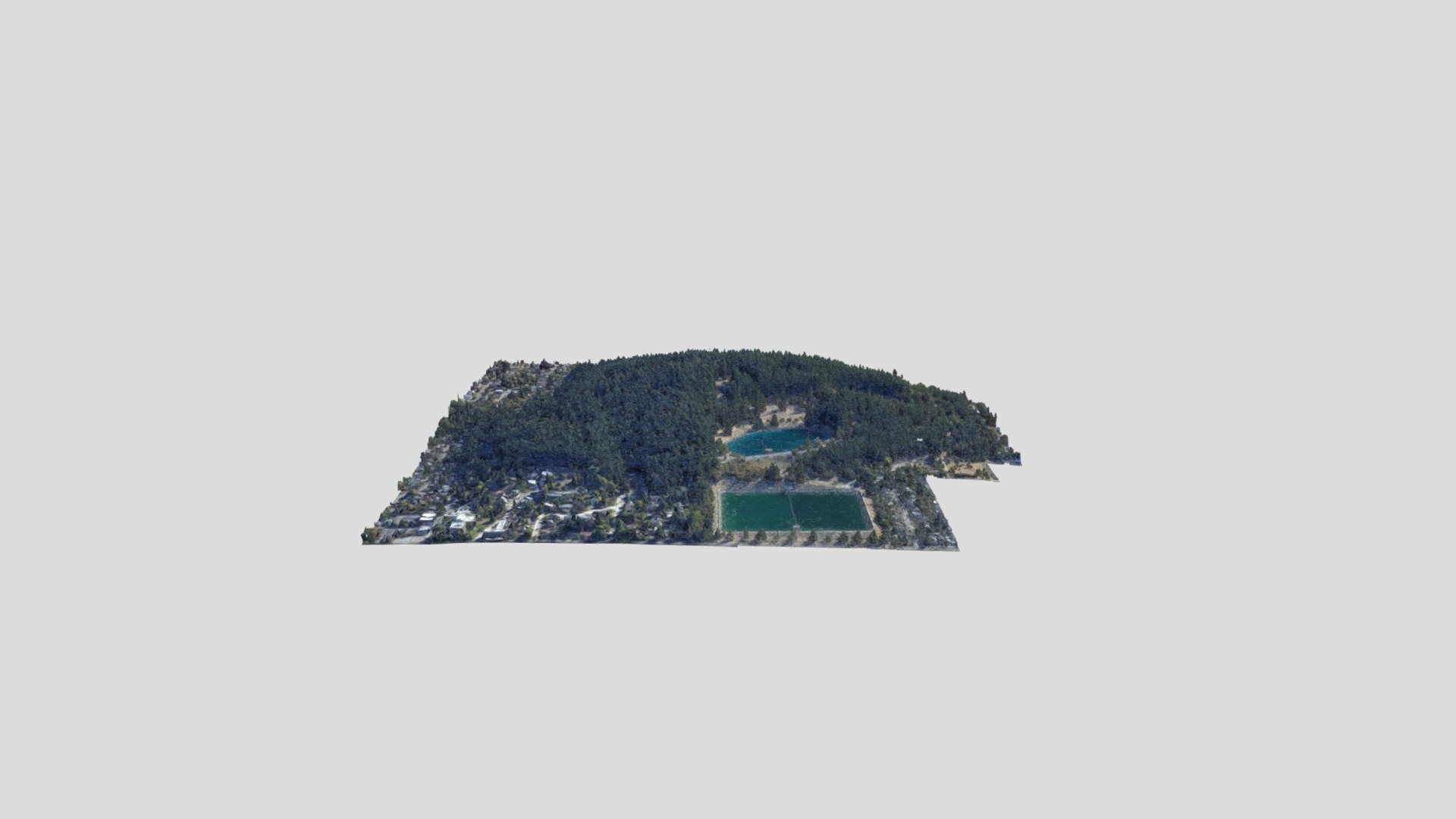 Mt. Tabor Park topology with simple material - 3D model by ...