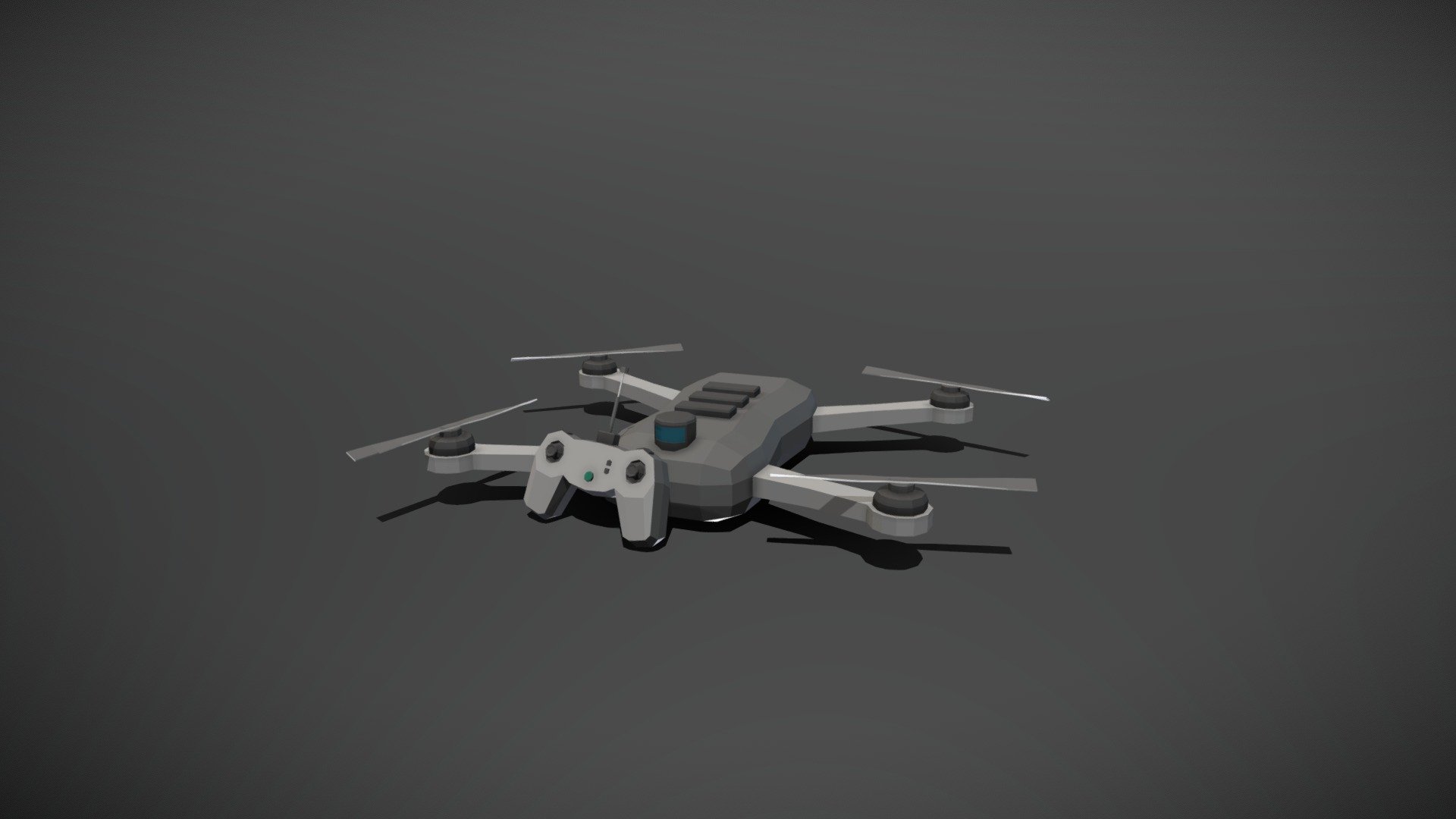 Low Poly Drone and Controller - 3D model by DimLitStudio [3c7bdcd ...