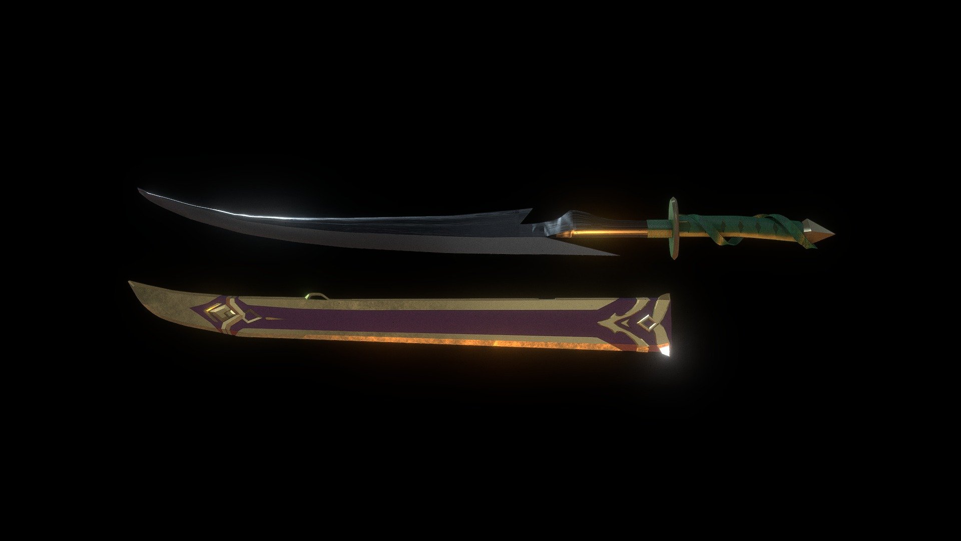 Fantasy Benedetta Katanas - 3D model by xiverra [3c81283] - Sketchfab