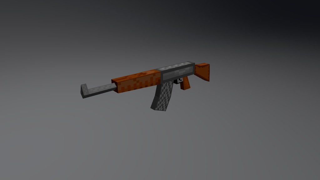 First Ak-47(Low Poly Pixel Art) - 3D model by Rychillie [3c8139b ...