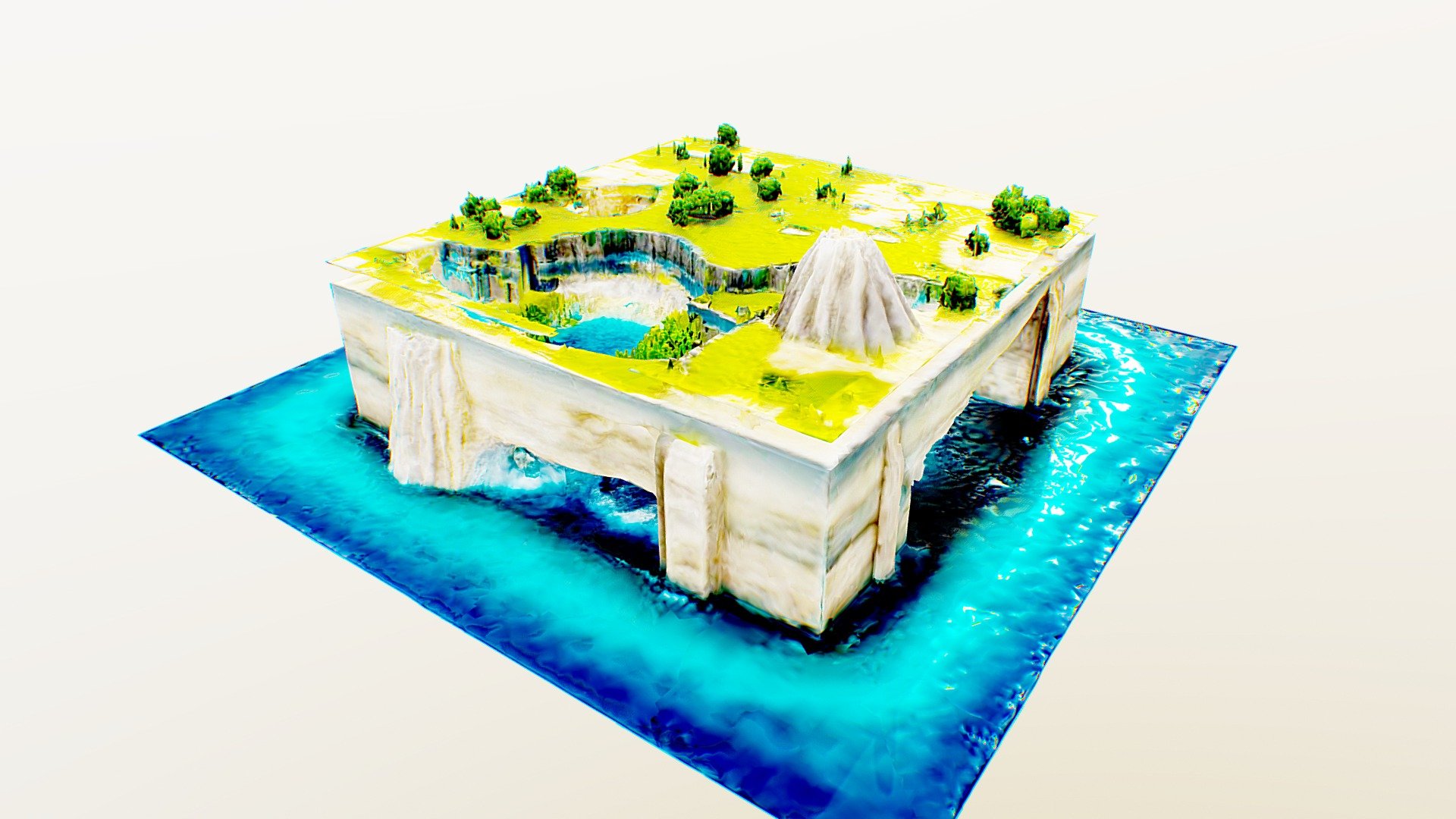 Landscape of an ISLAND MAP - Download Free 3D model by 3dUVpro [3c86bb7 ...