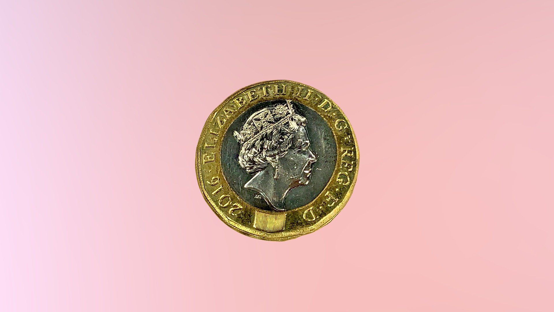 One Pound (British coin) - 3D model by Qlone [3c8d576] - Sketchfab