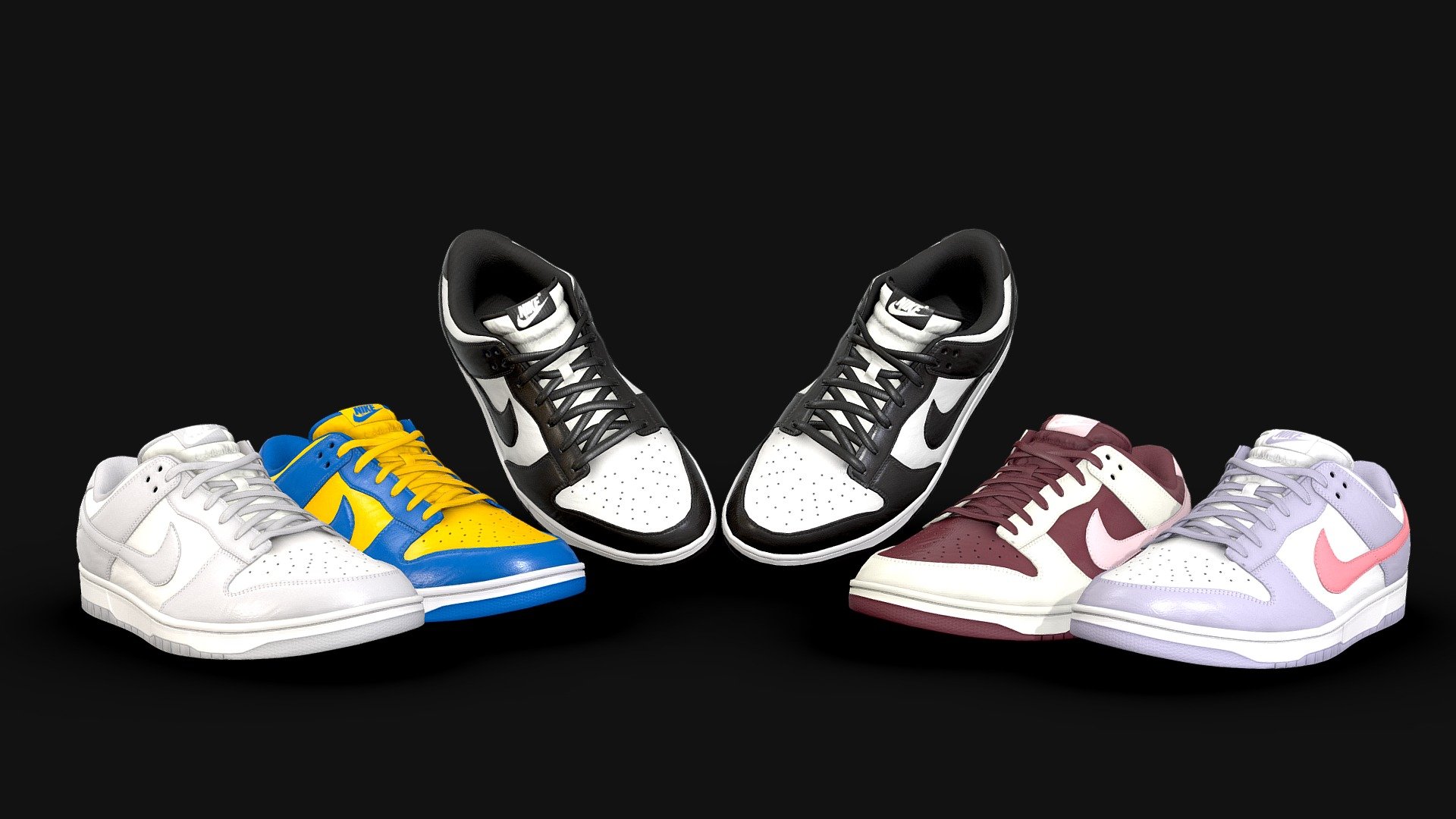 Nike Dunk Variety Pack 2 - Buy Royalty Free 3D model by Joe-Wall ...