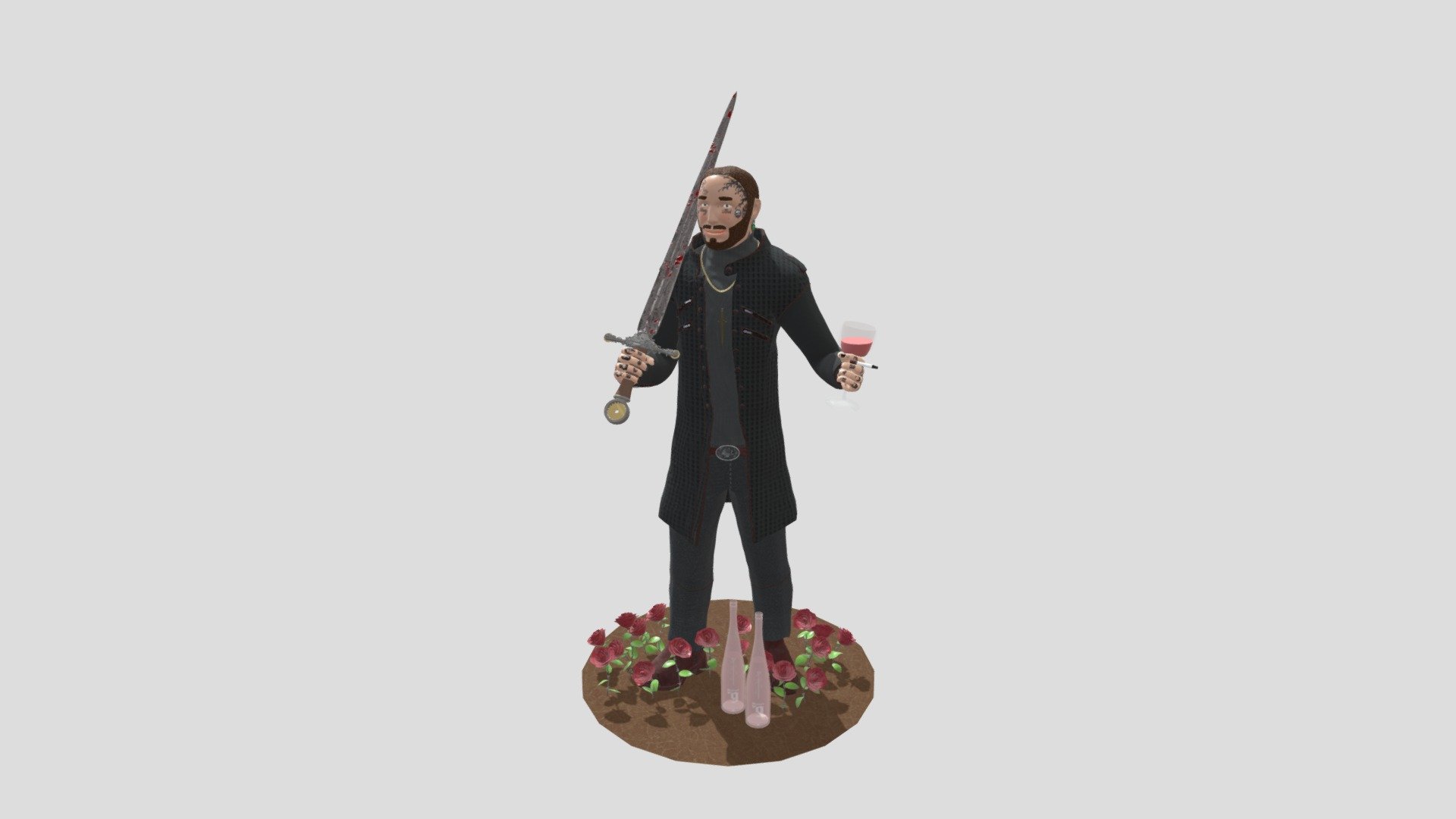 Post Malone - 3D model by SunBro18 [3c92f57] - Sketchfab