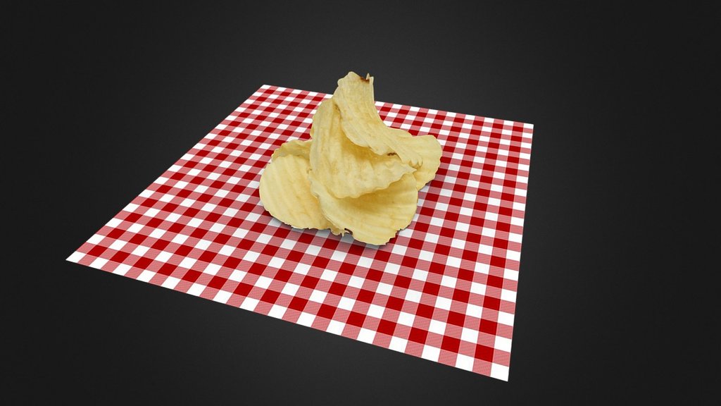 Potato Chips 3D Model - 3D model by QReal Lifelike 3D (@kabaq) [3c935f4 ...