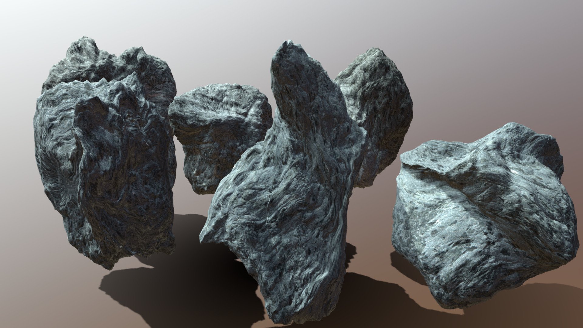 Six high-Poly Rocks Pack - Download Free 3D model by Sereib [3c958a4 ...