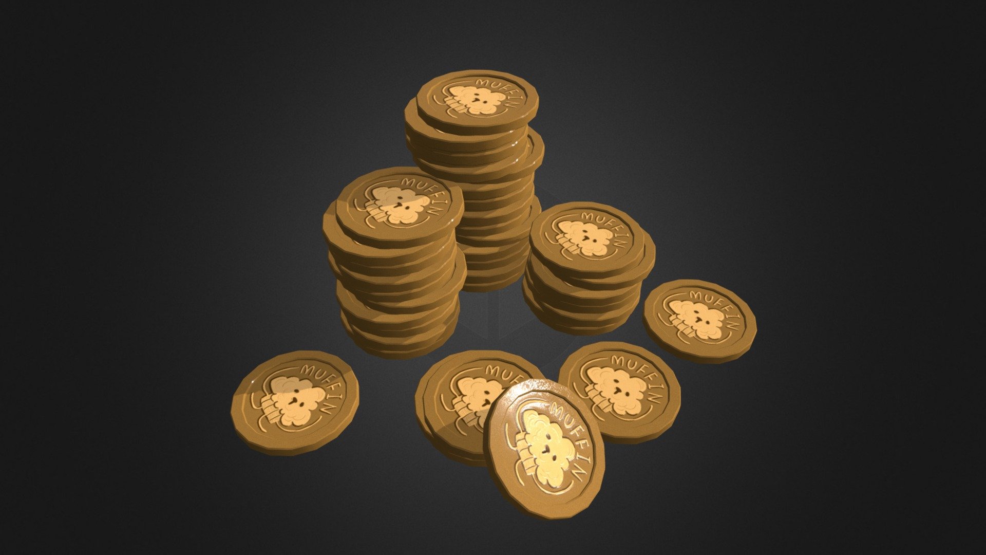 muffin coin / 馬芬幣 - 3D model by HUAnie (@vviemsonictw) [3c98ff9 ...