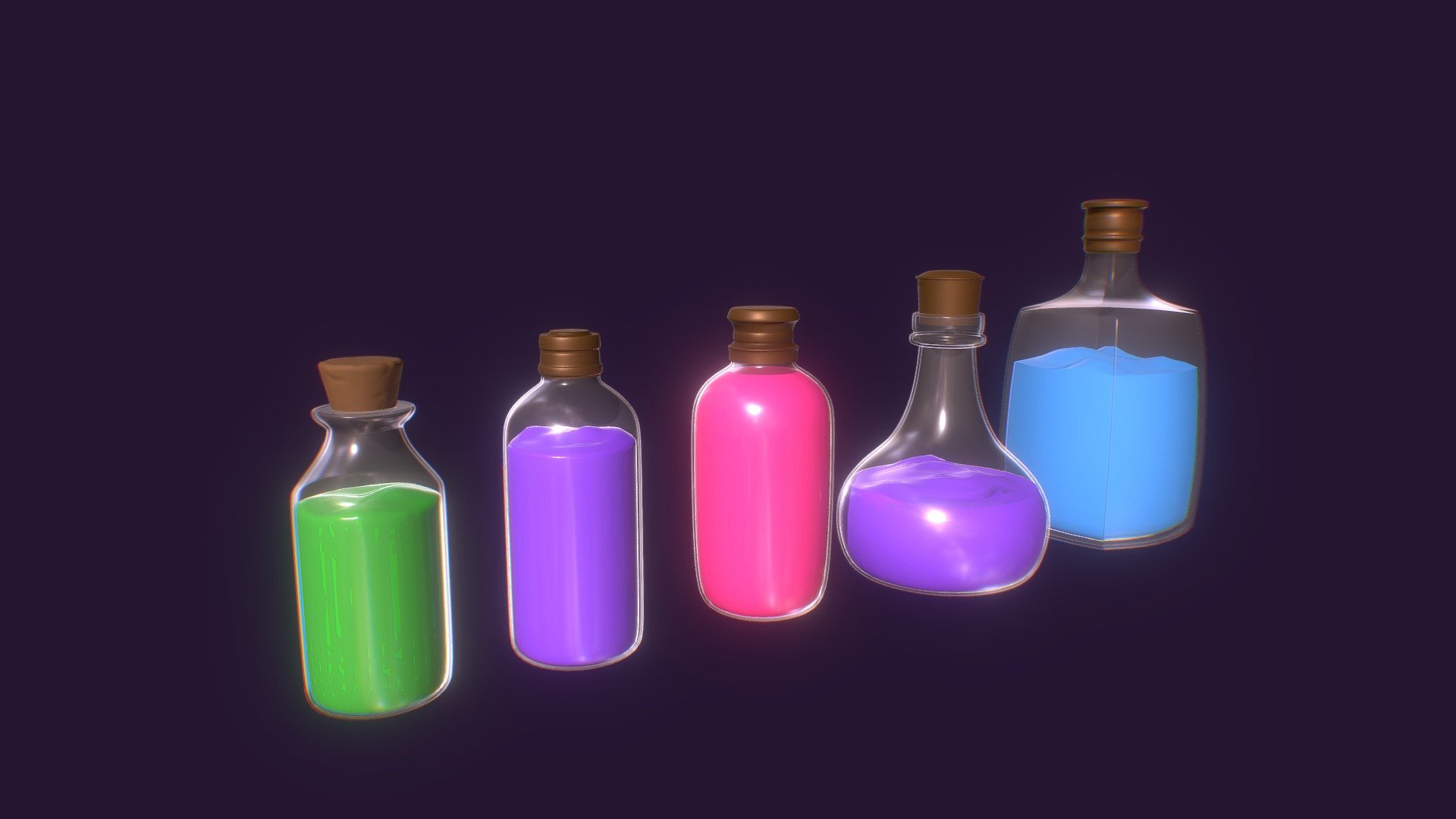 Pack of stylized potions - Buy Royalty Free 3D model by cpineda3d ...