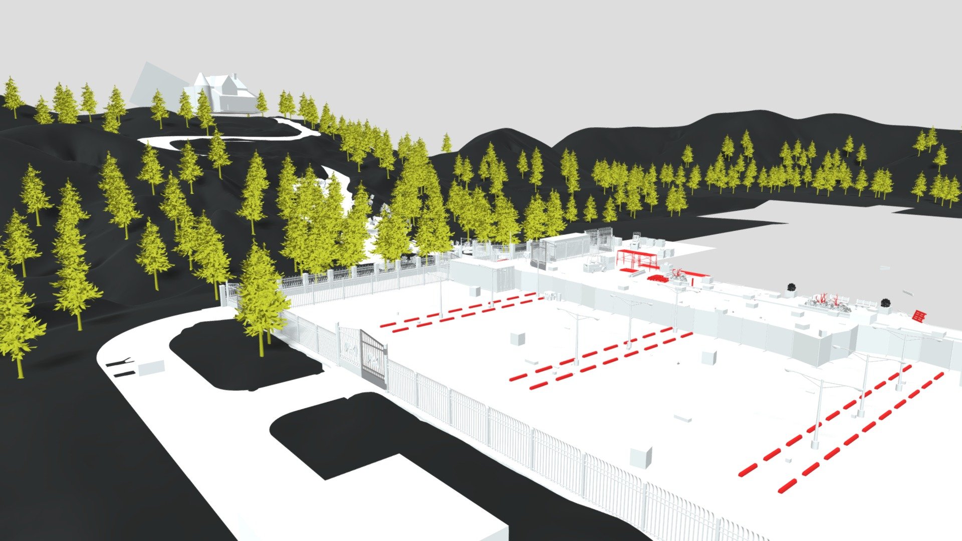 Fnaf SOTM MAP_ExteriorParkingLot (no textures) - Download Free 3D model by Jahy (@DozyNeko ...