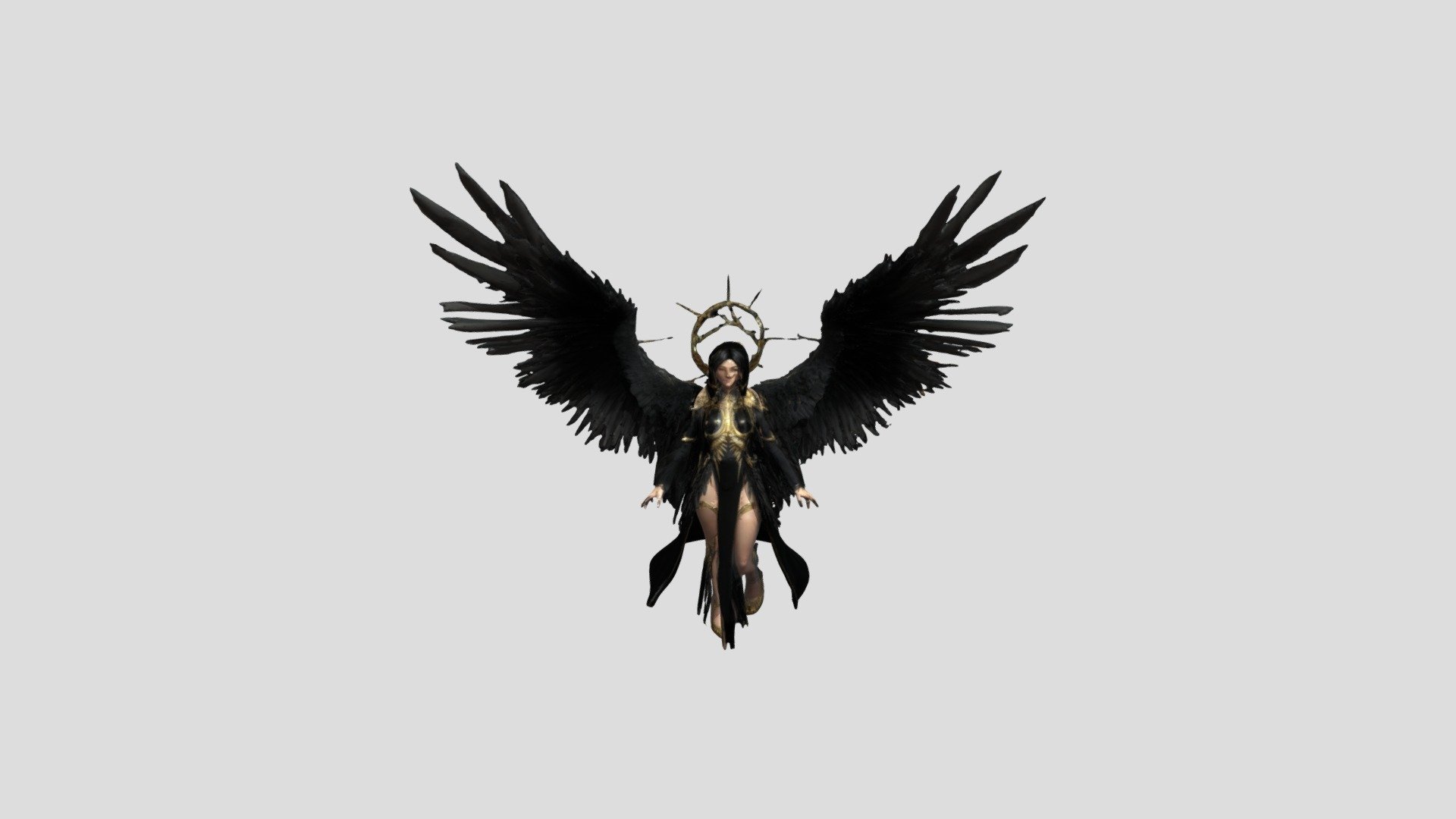 Dark Winged Guardian - 3D model by Padarozhnik [3c9b7aa] - Sketchfab