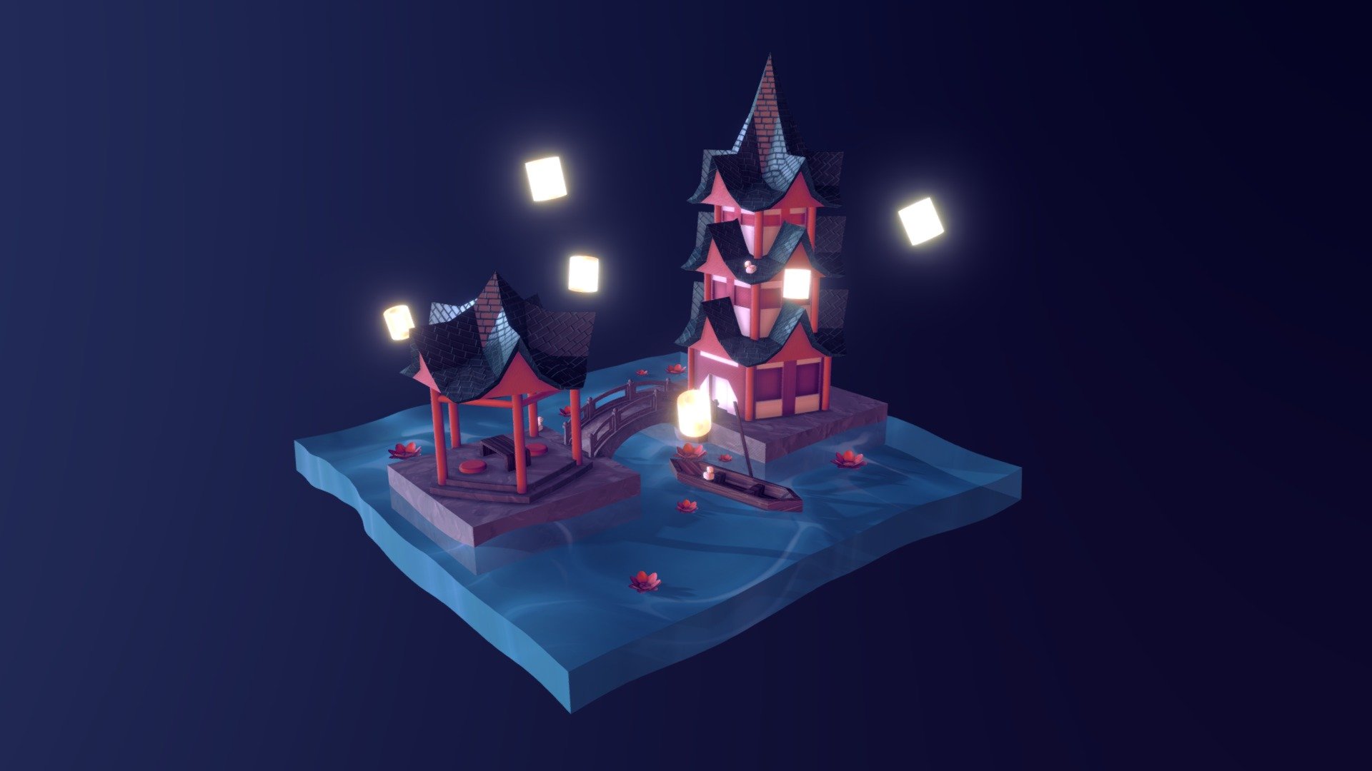AGA208 Temple Diorama - 3D model by wemywem [3ca1ce9] - Sketchfab