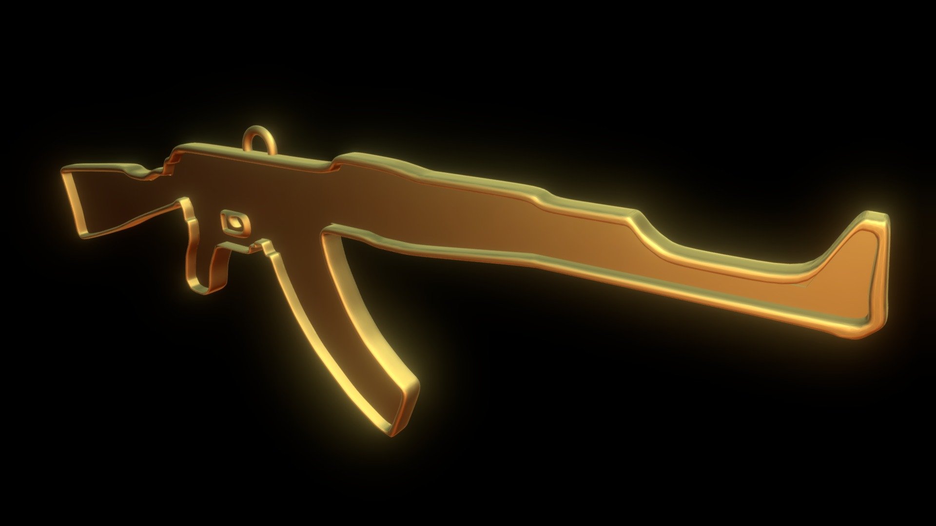 AK47 Chain Pendant model for 3d printing - 3D model by V&V ...