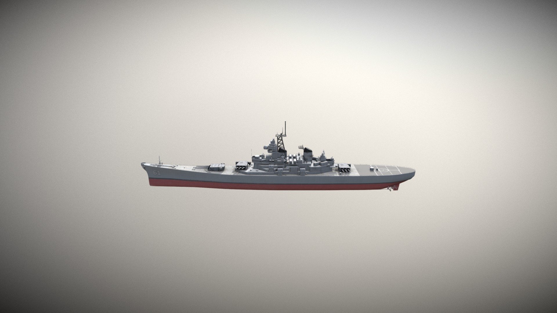 1991 Version-Battleship-IOWA class - 3D model by 553biller [3ca47d1 ...