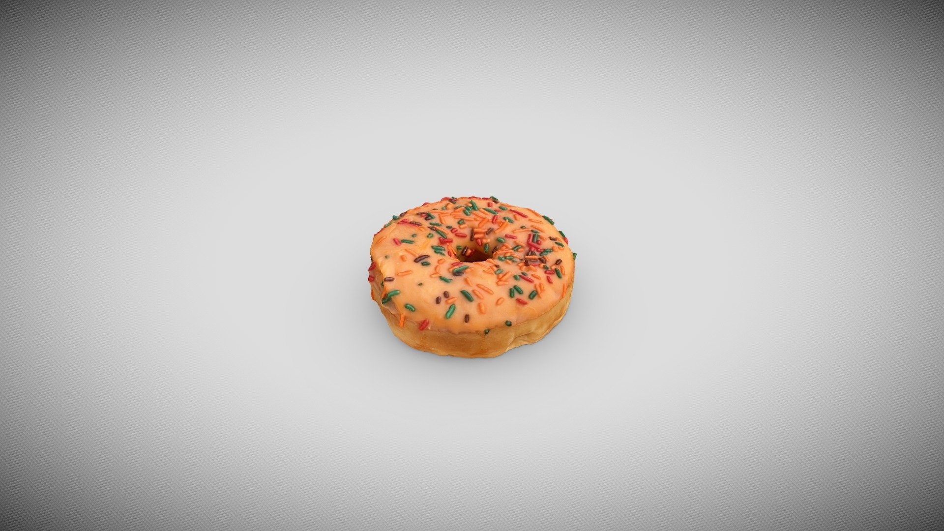 Donut Orange Frosted With Fall Sprinkles - Download Free 3D model by M ...