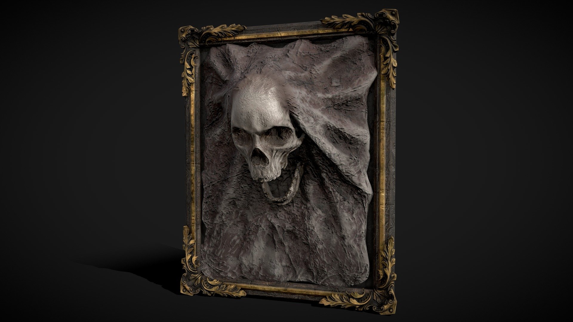 Horror Decoration / Skull Painting - low poly - Buy Royalty Free 3D ...