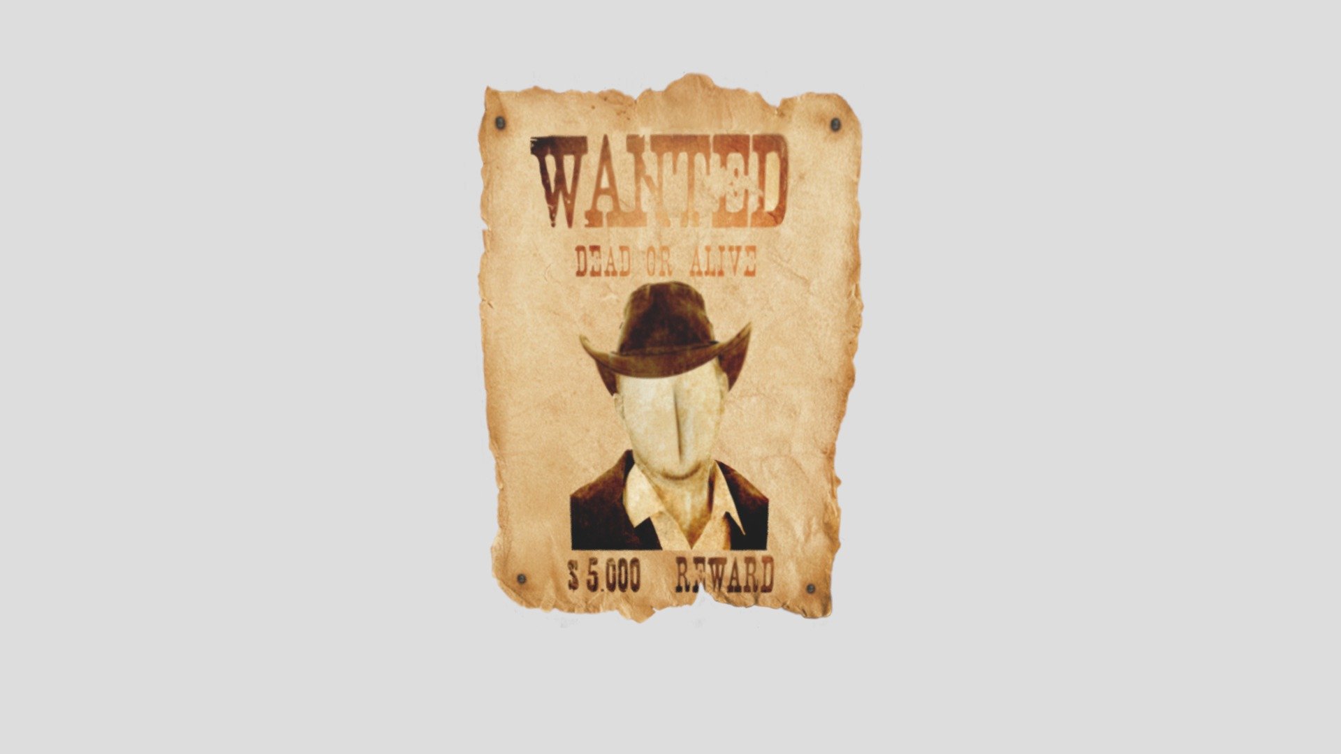 Wanted_Poster - 3D model by Ronzo [3caa4ca] - Sketchfab