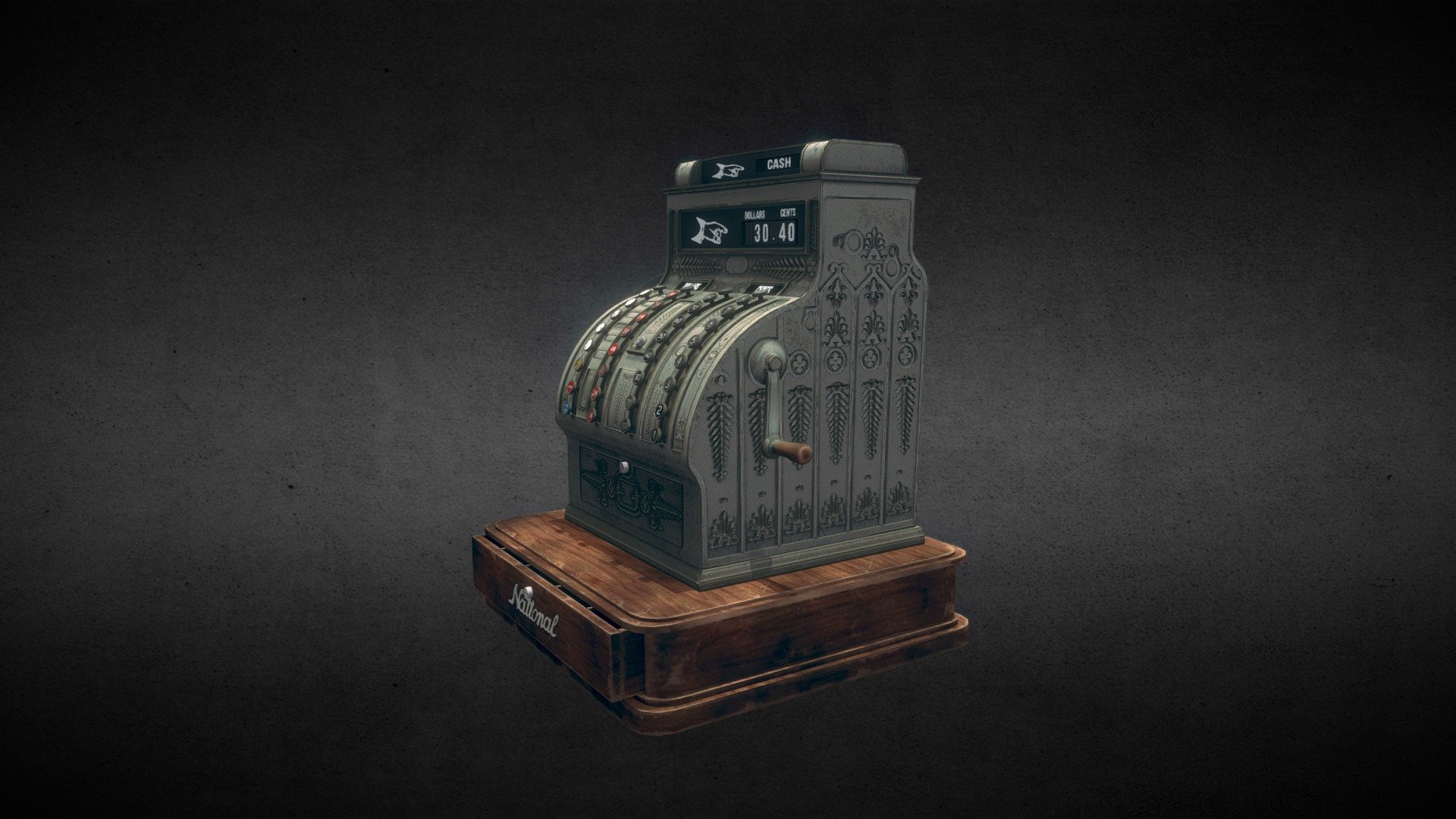 Ancient Cash Register - 3D model by AndresMirez [3cabbcd] - Sketchfab