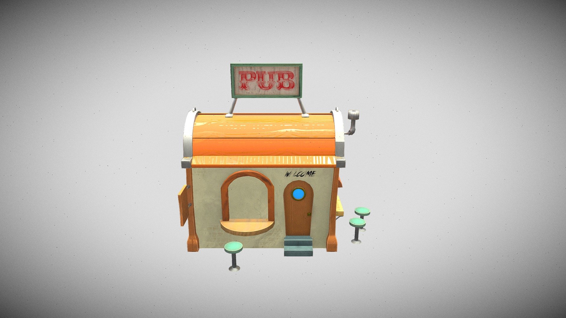 Stylized Pub - 3D model by Kerosene (@Kerosene_orig) [3cac15f] - Sketchfab