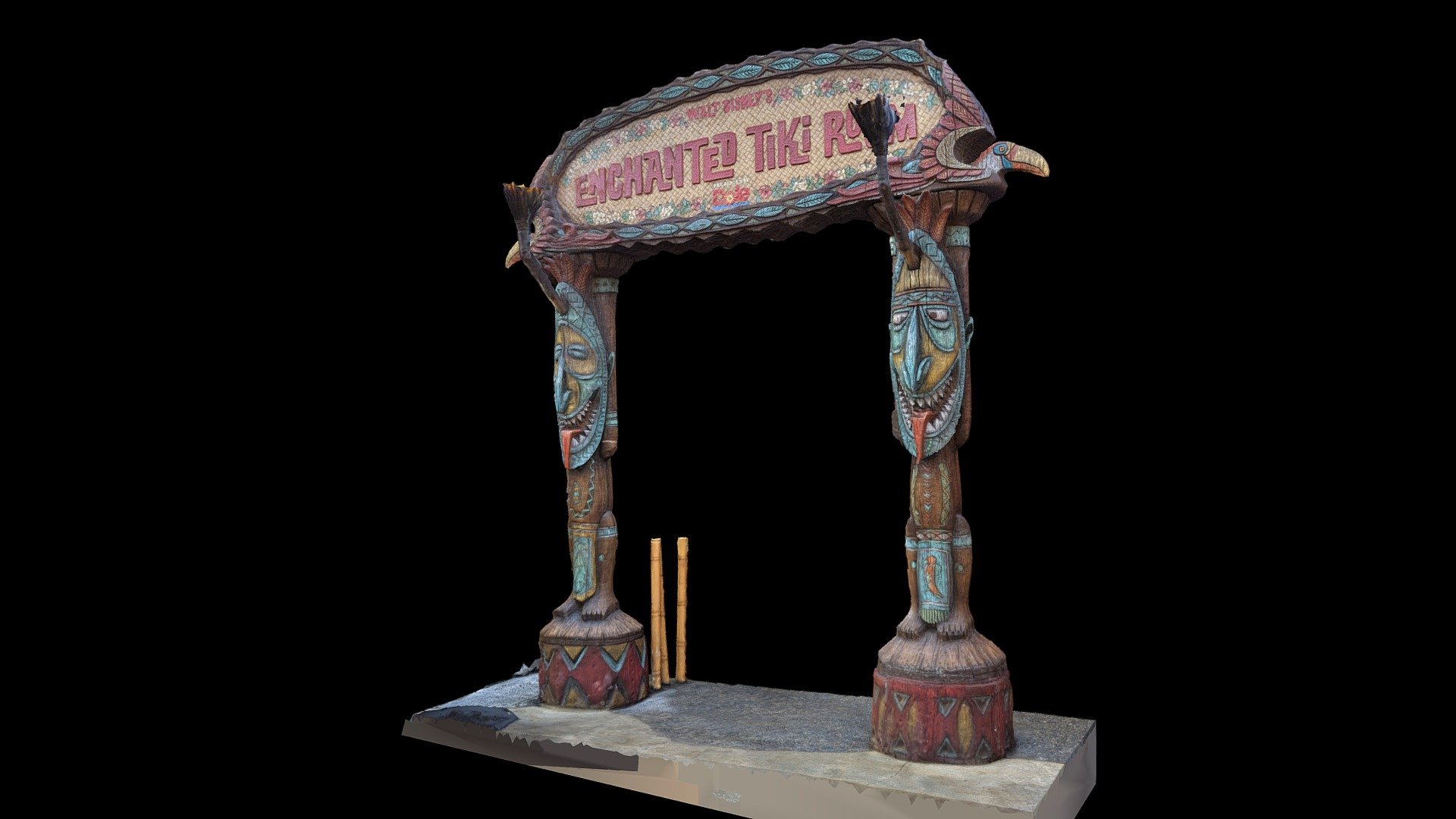 Walt Disney's Enchanted Tiki Room Sign - Buy Royalty Free 3D model by ...