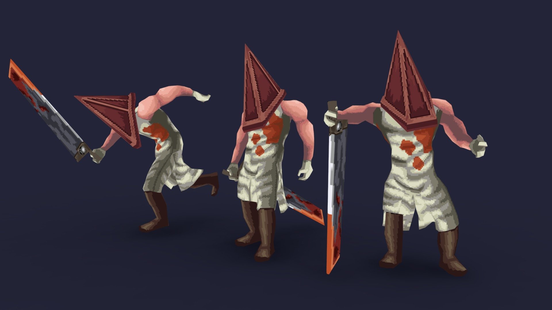 Pixel Pyramid Head - 3D model by AidanYB [3cb2f55] - Sketchfab