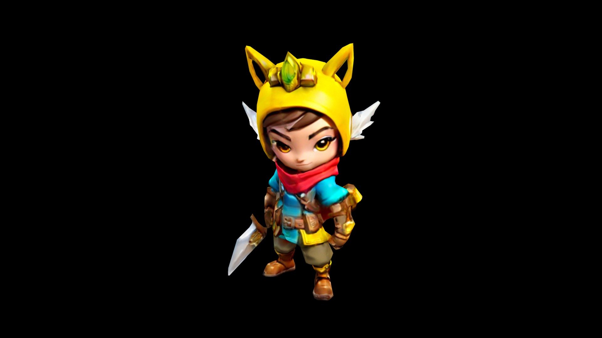 An illustration of a video game character known - Download Free 3D ...