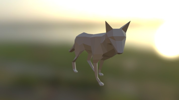 Wolf Low poly - 3D model by alexserd [3cb3849] - Sketchfab