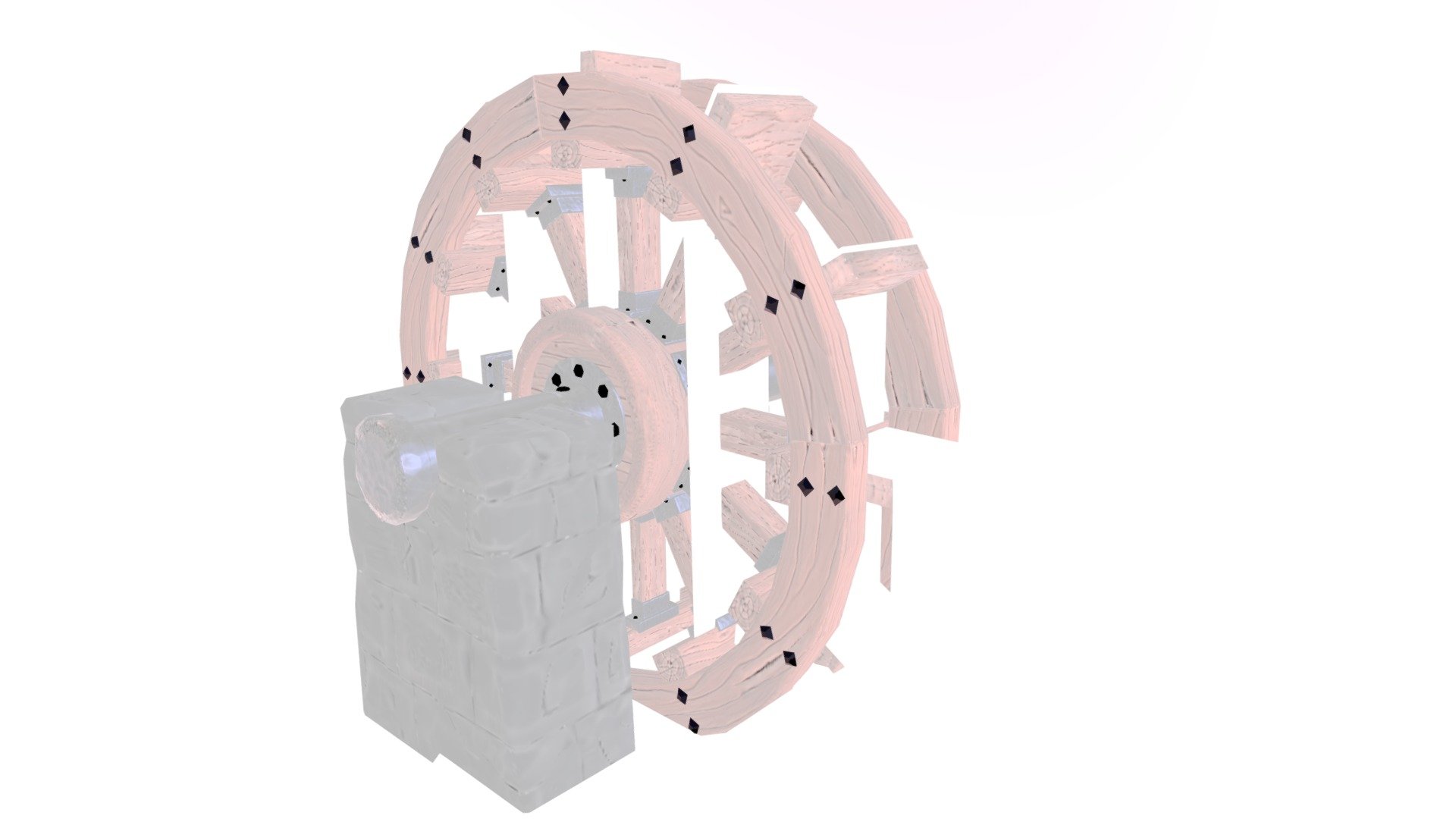 Water-wheel - 3D model by Ladymito [3cb3fec] - Sketchfab